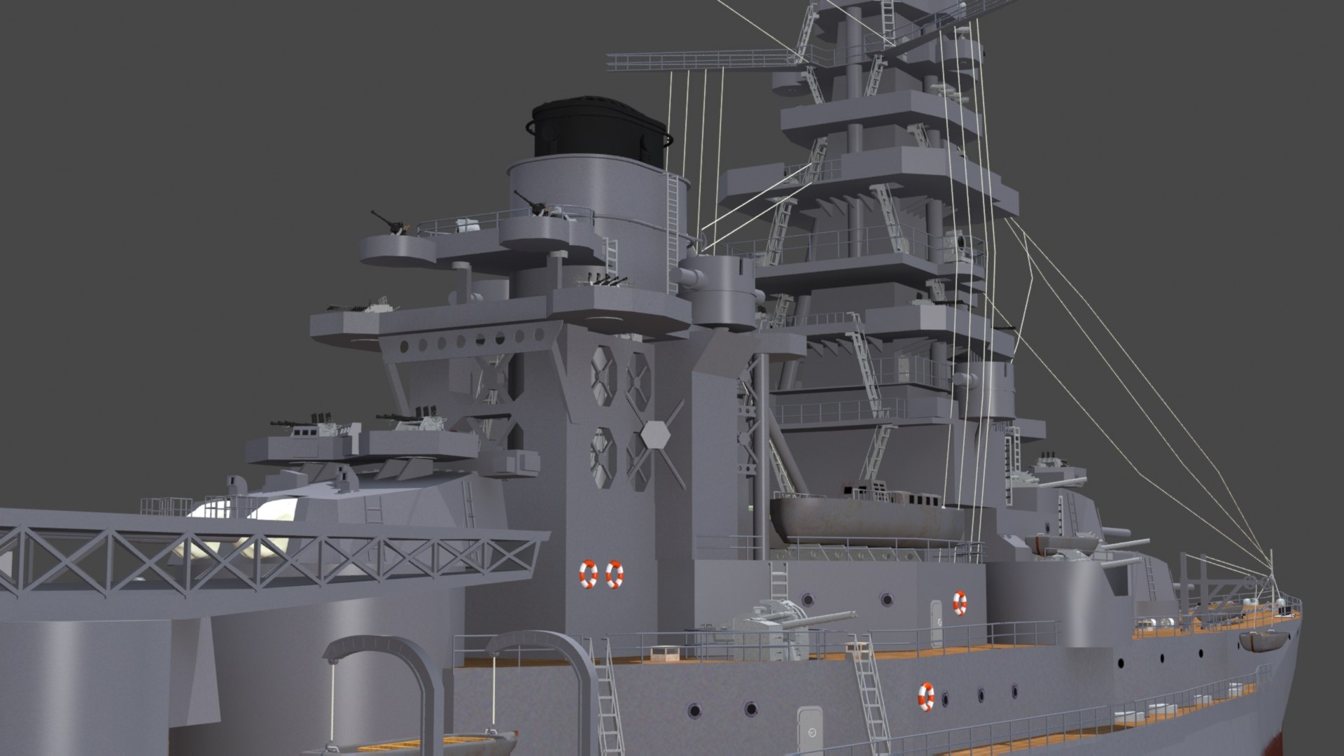 Japanese Aerial Battleship ISE 3D Model - TurboSquid 2020038