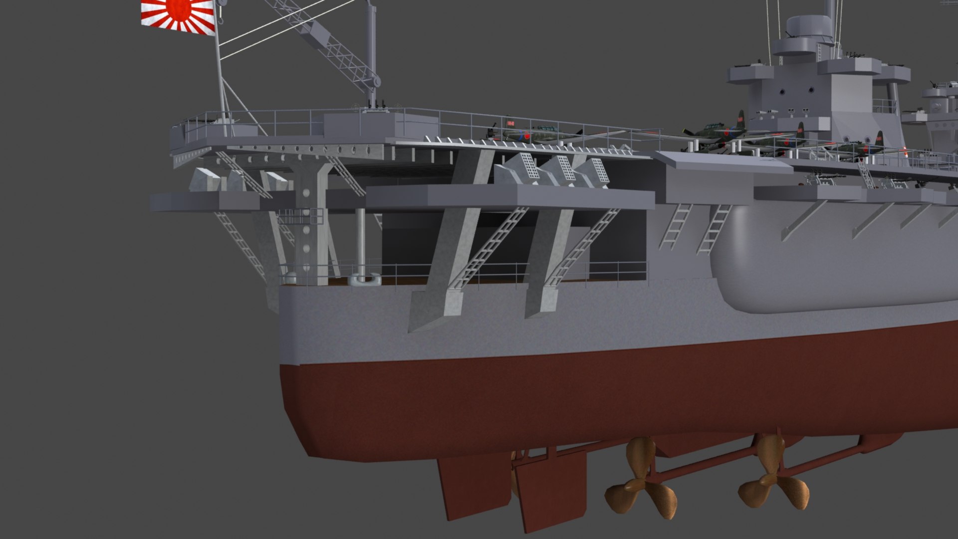 Japanese Aerial Battleship ISE 3D Model - TurboSquid 2020038