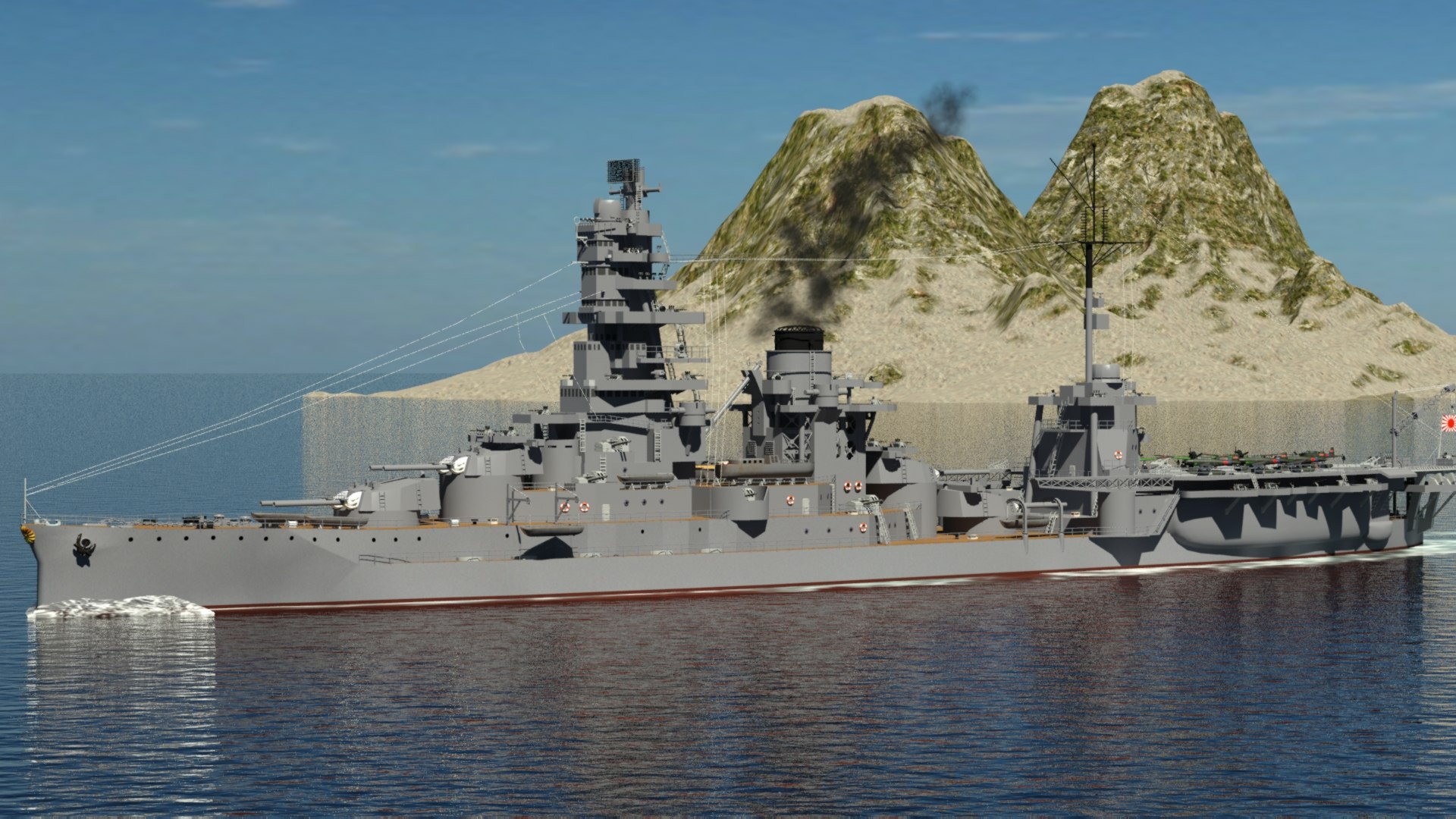 Japanese Aerial Battleship ISE 3D Model - TurboSquid 2020038