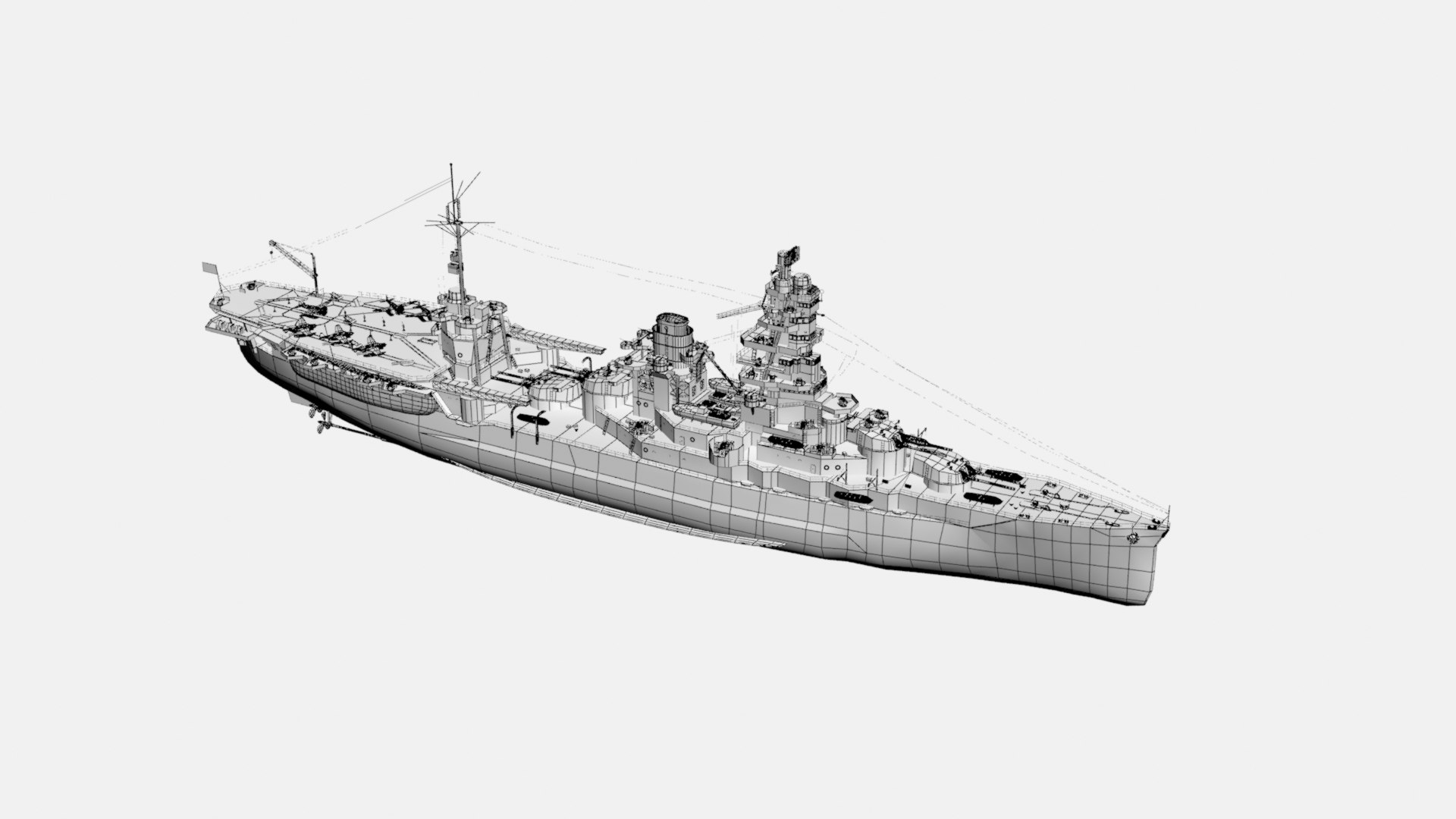 Japanese Aerial Battleship ISE 3D Model - TurboSquid 2020038