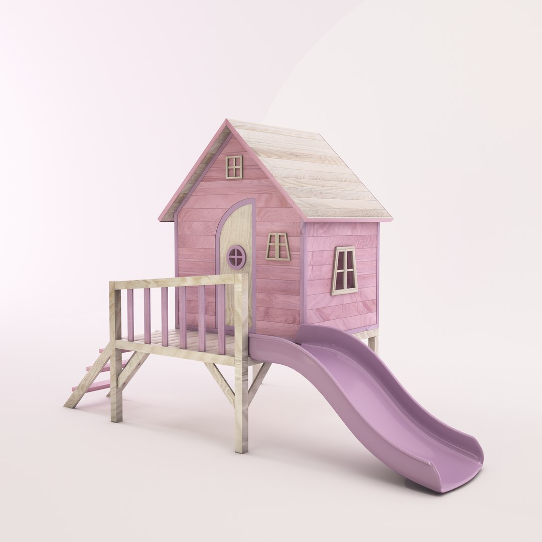 3d Wooden Playhouse Using Play Model