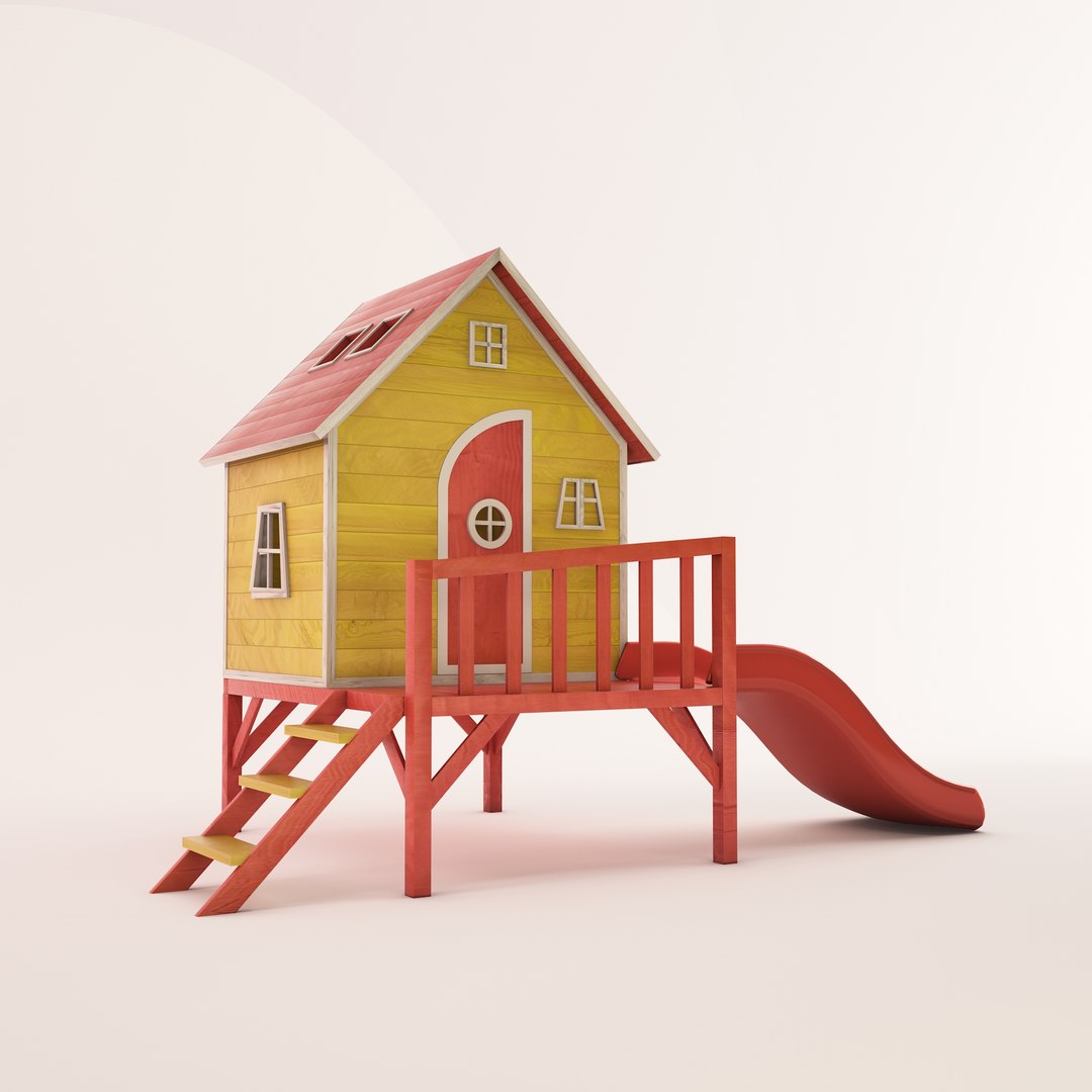 3d Wooden Playhouse Using Play Model