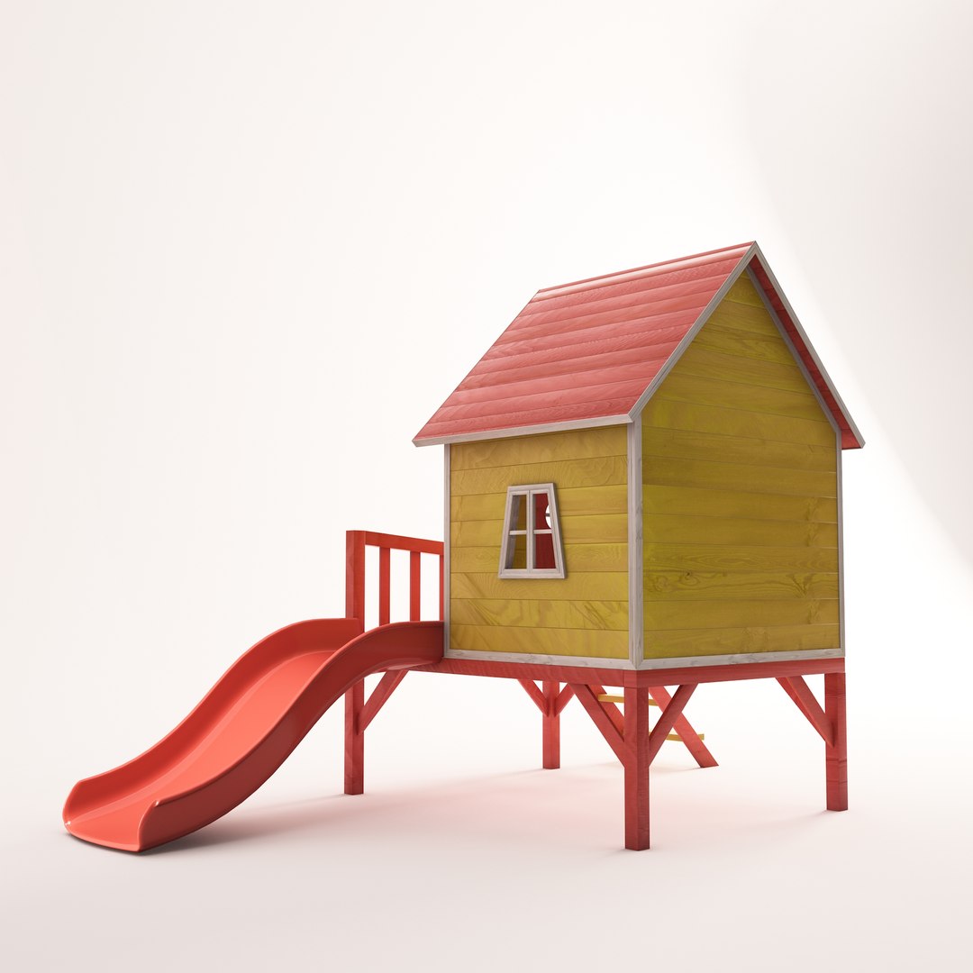 3d Wooden Playhouse Using Play Model