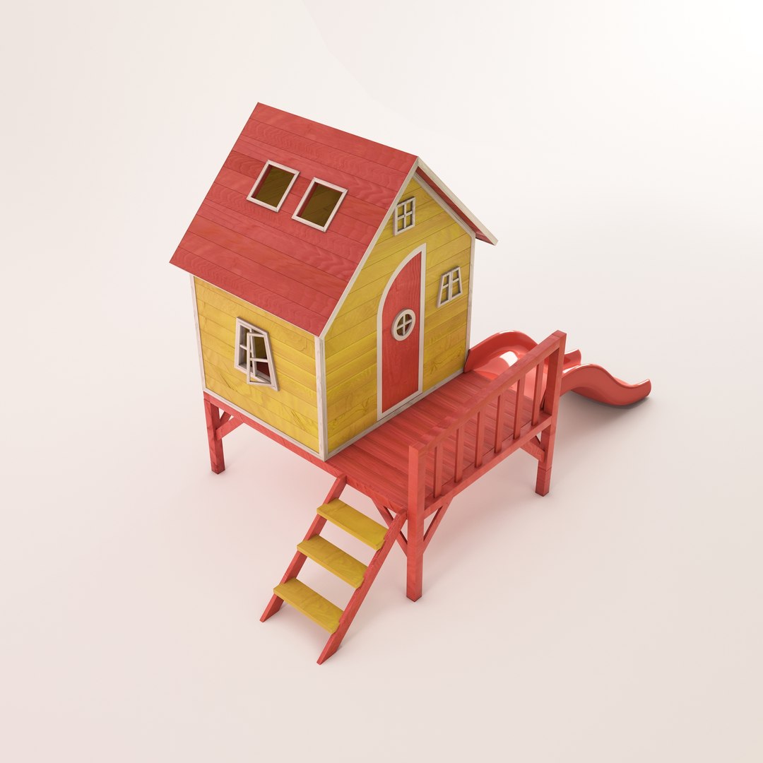 3d Wooden Playhouse Using Play Model
