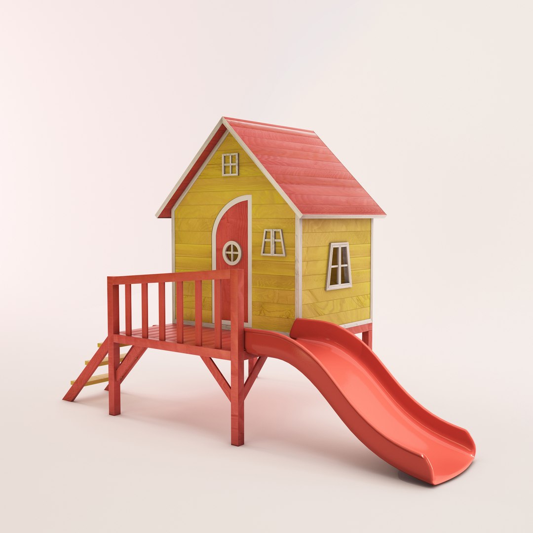 3d Wooden Playhouse Using Play Model