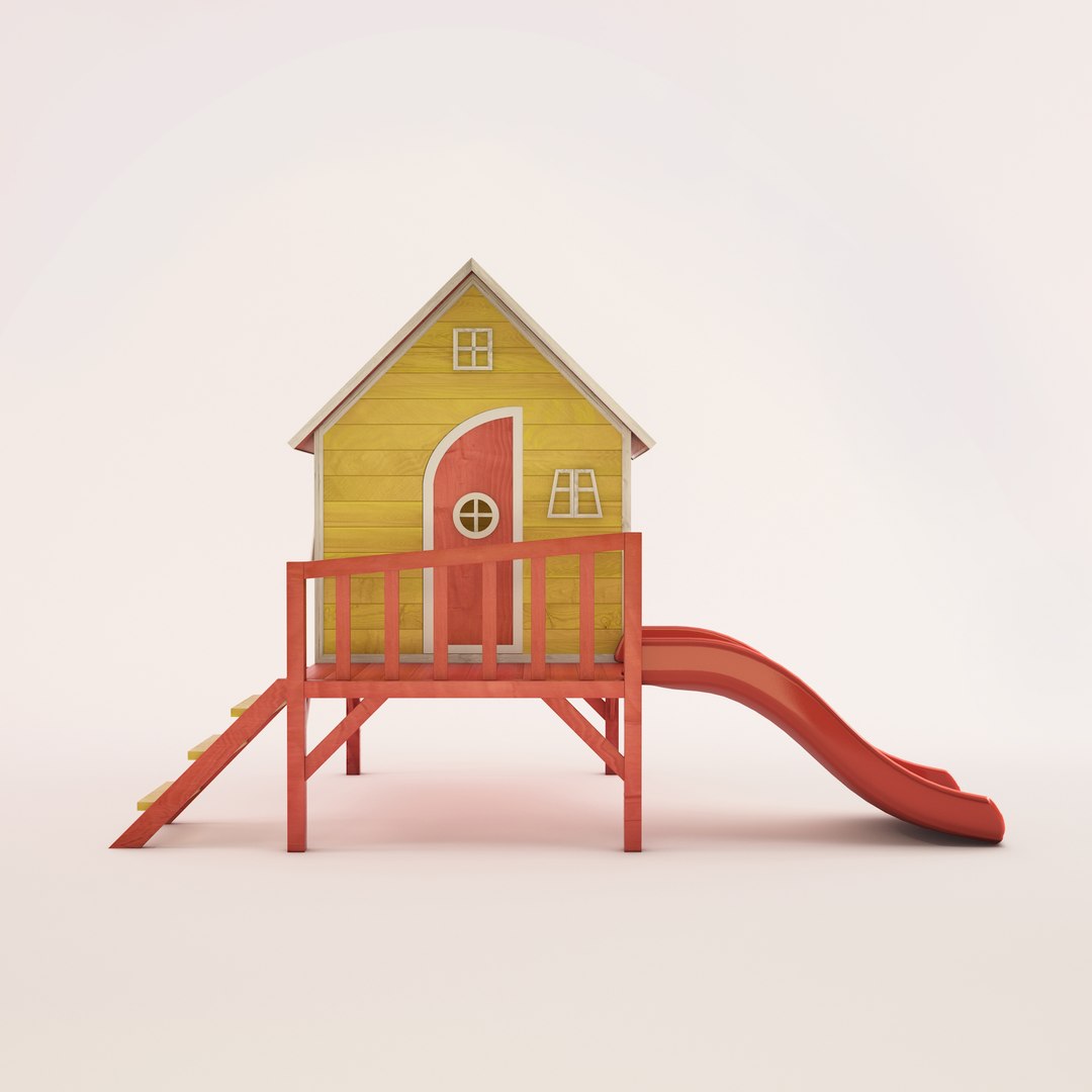 3d Wooden Playhouse Using Play Model