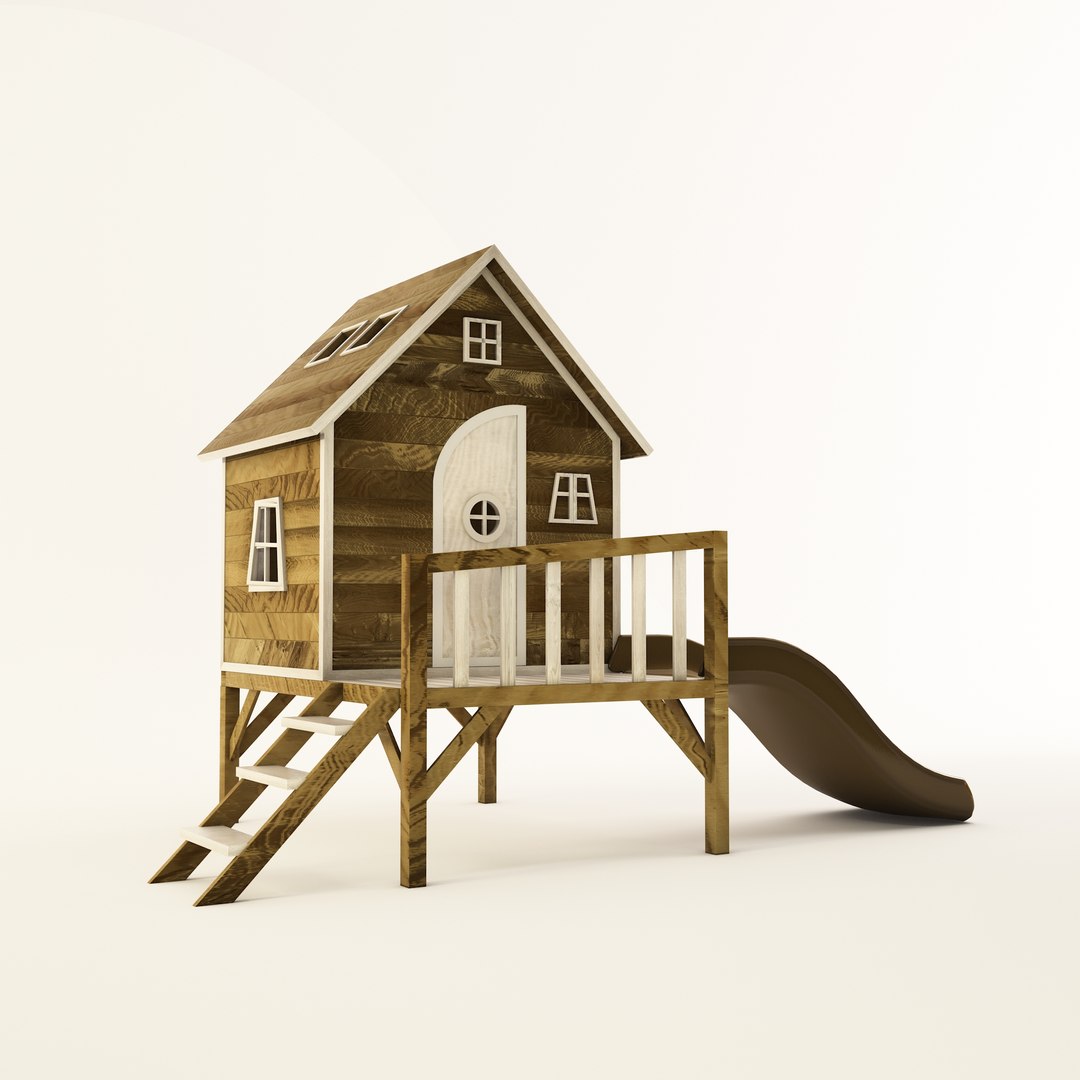3d Wooden Playhouse Using Play Model