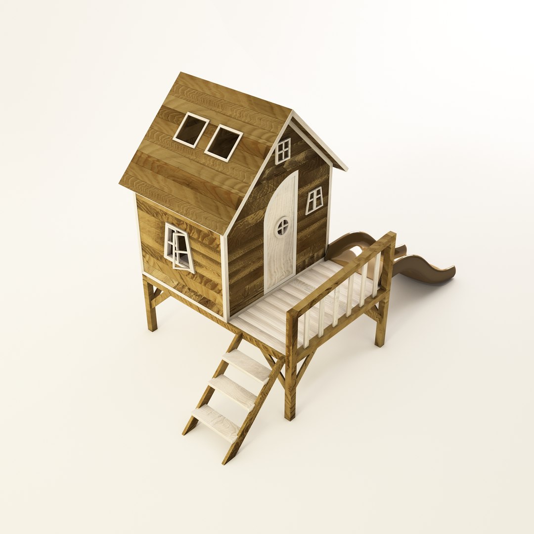 3d Wooden Playhouse Using Play Model