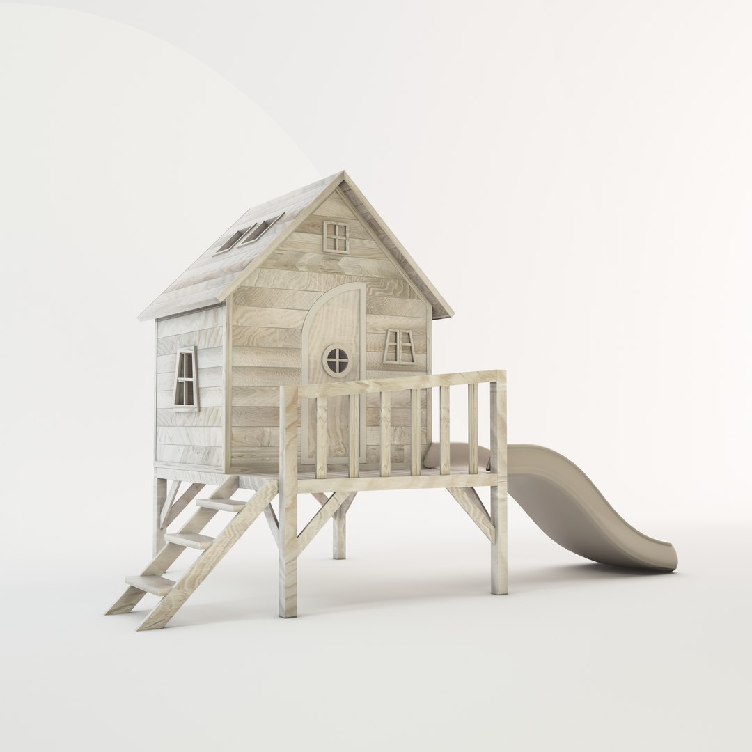 3d Wooden Playhouse Using Play Model