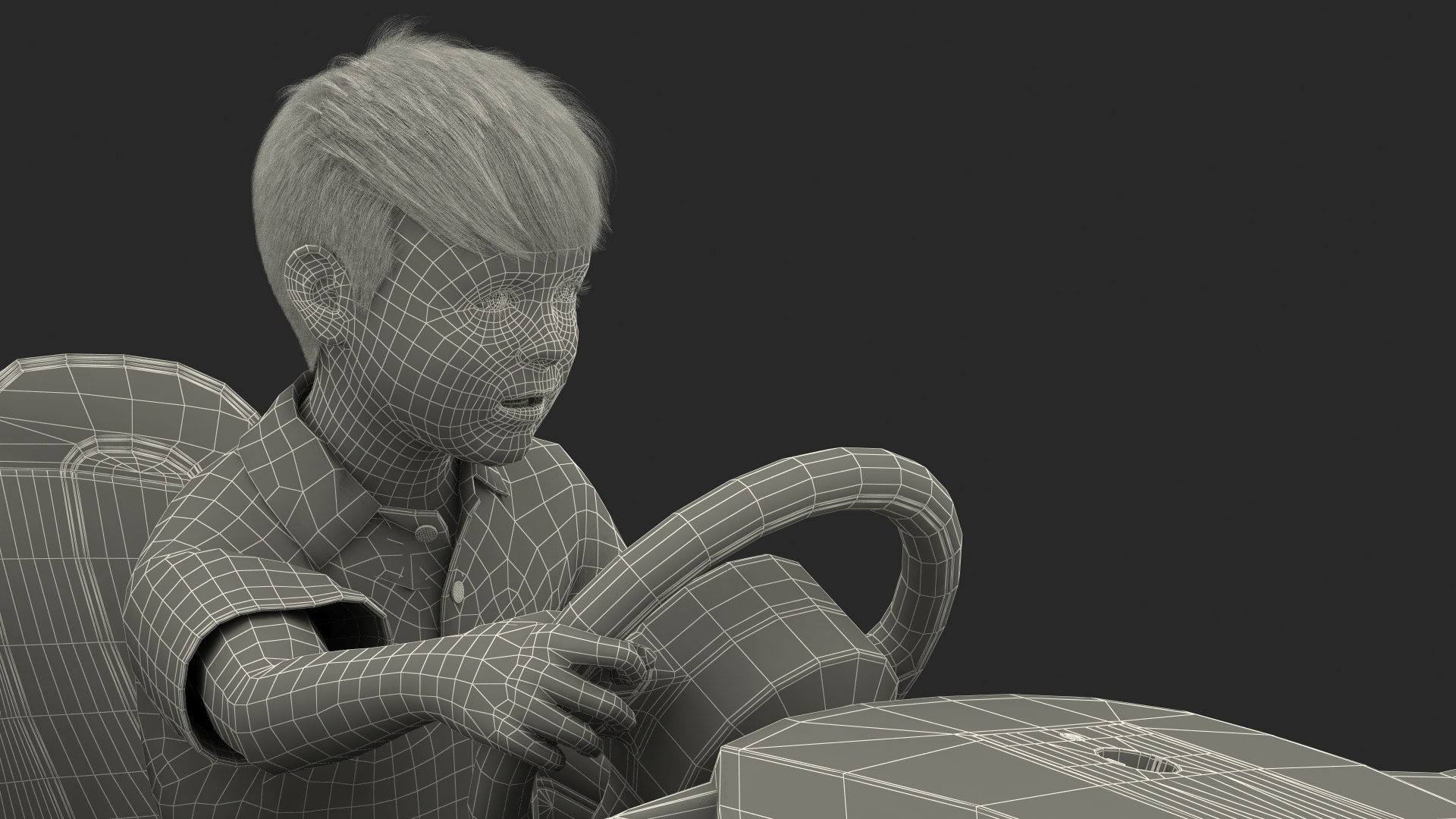 Boy With Bumper Car Fur Model - TurboSquid 1773059
