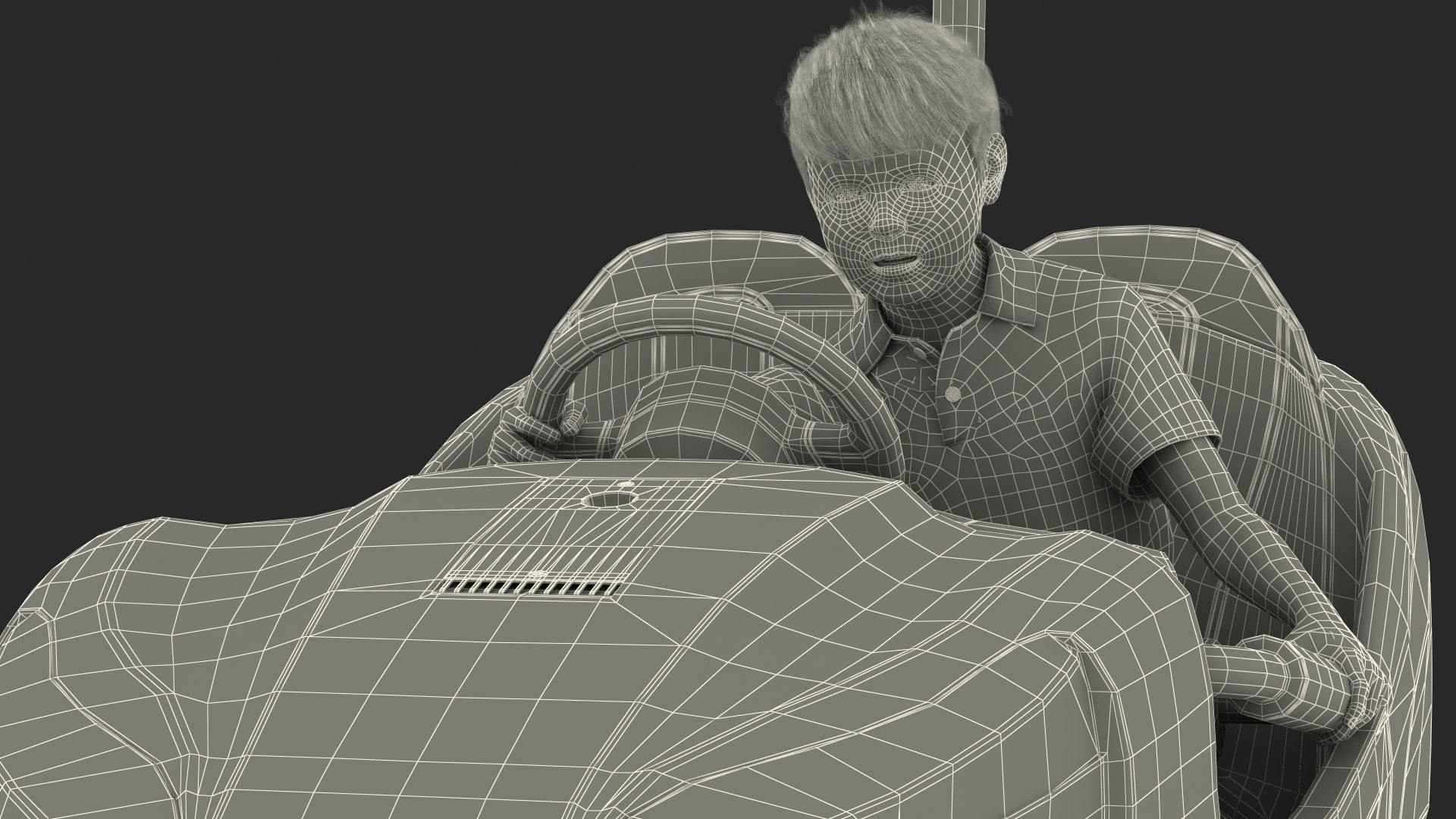 Boy With Bumper Car Fur Model - TurboSquid 1773059