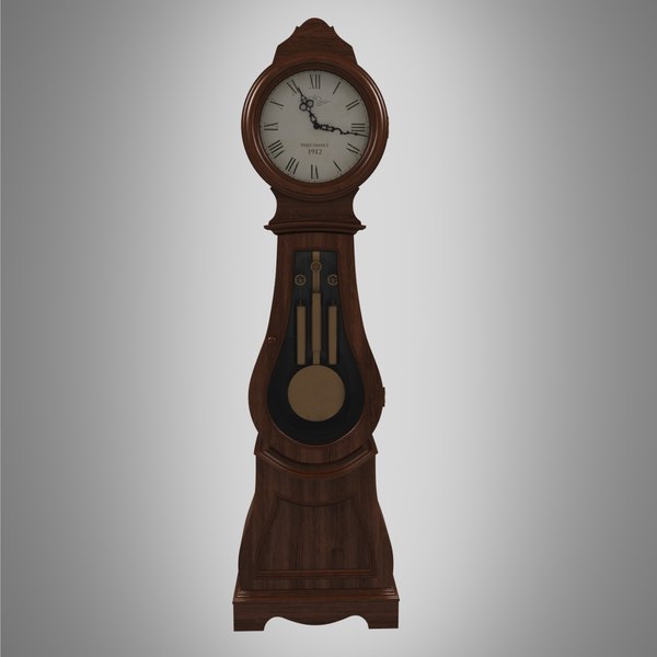 3d model grandfather clock