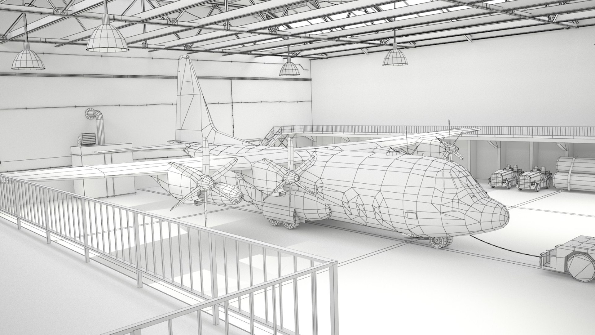 Interior aircraft plane 3D model - TurboSquid 1333448