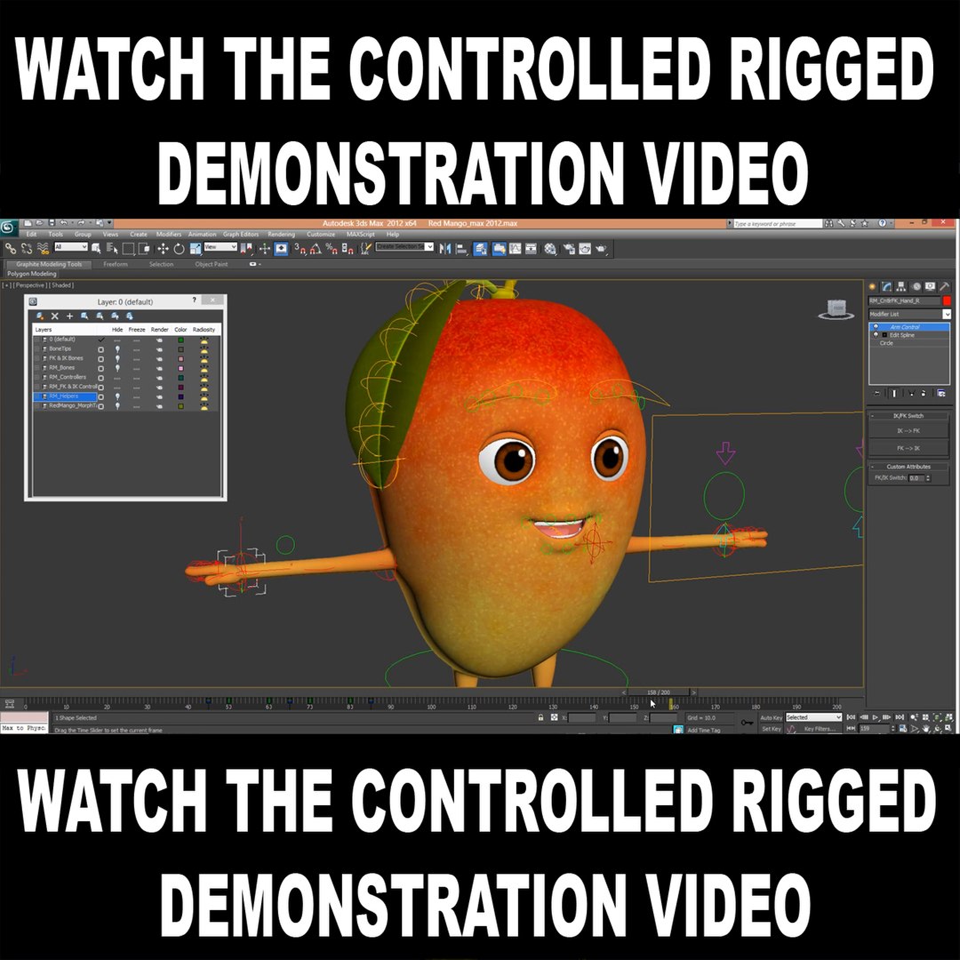 3d Dugm07 Cartoon Red Mango Model
