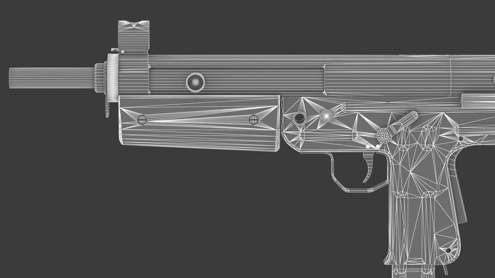 FMK 3 Submachine Gun Low Poly PBR Realistic Model - TurboSquid 1992303