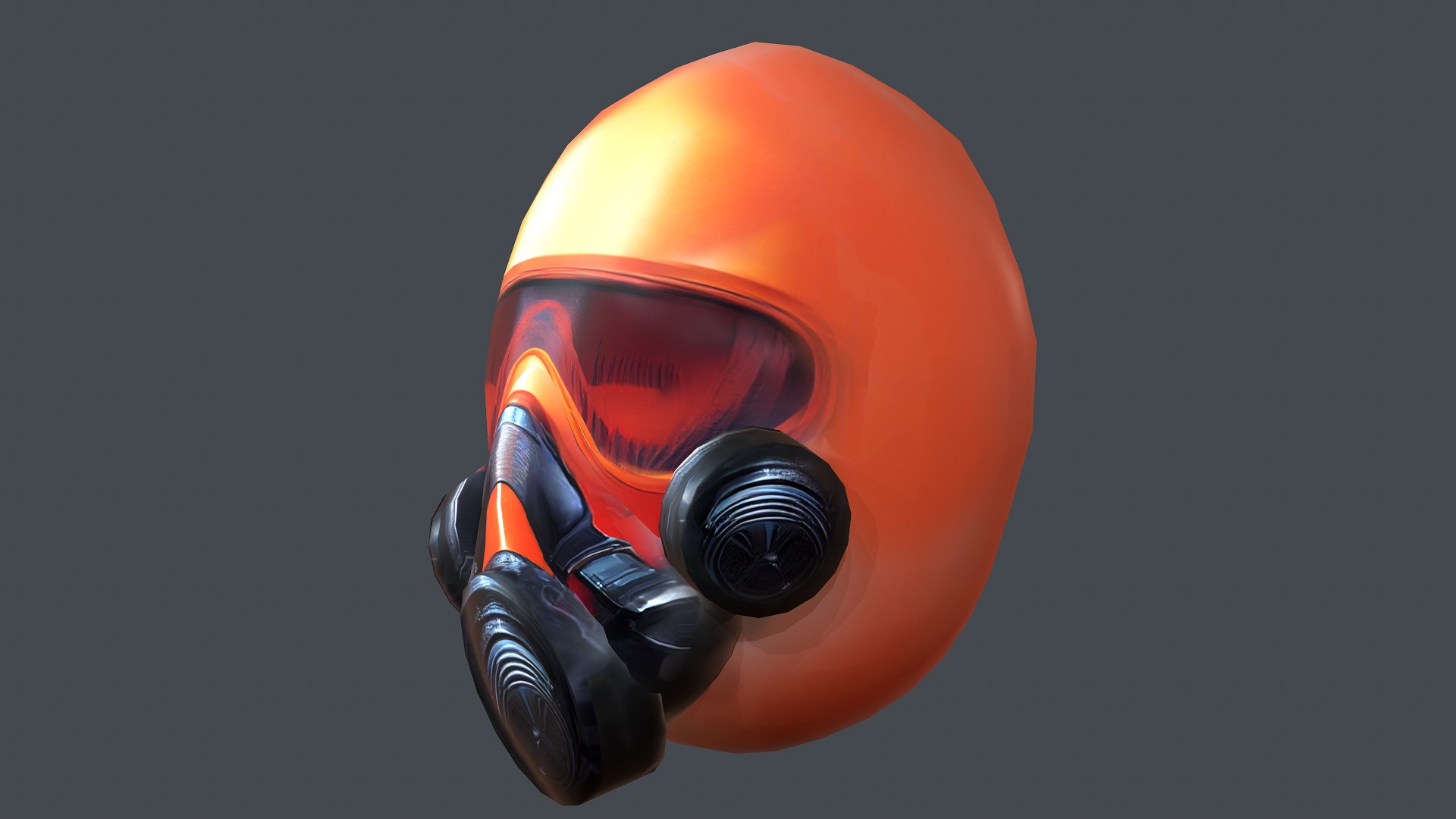 3D Gas Mask Helmet Scifi Low-poly Character Art Game Space - TurboSquid ...