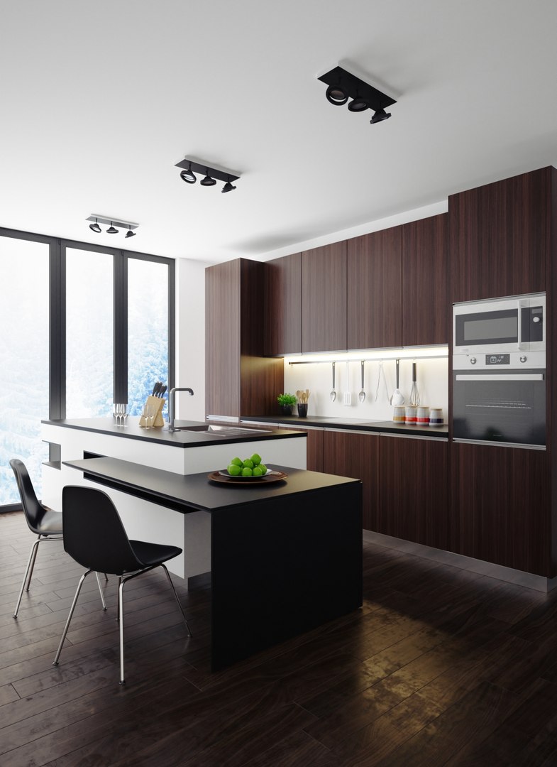 3D Render Scene Modern Kitchen - TurboSquid 1519902