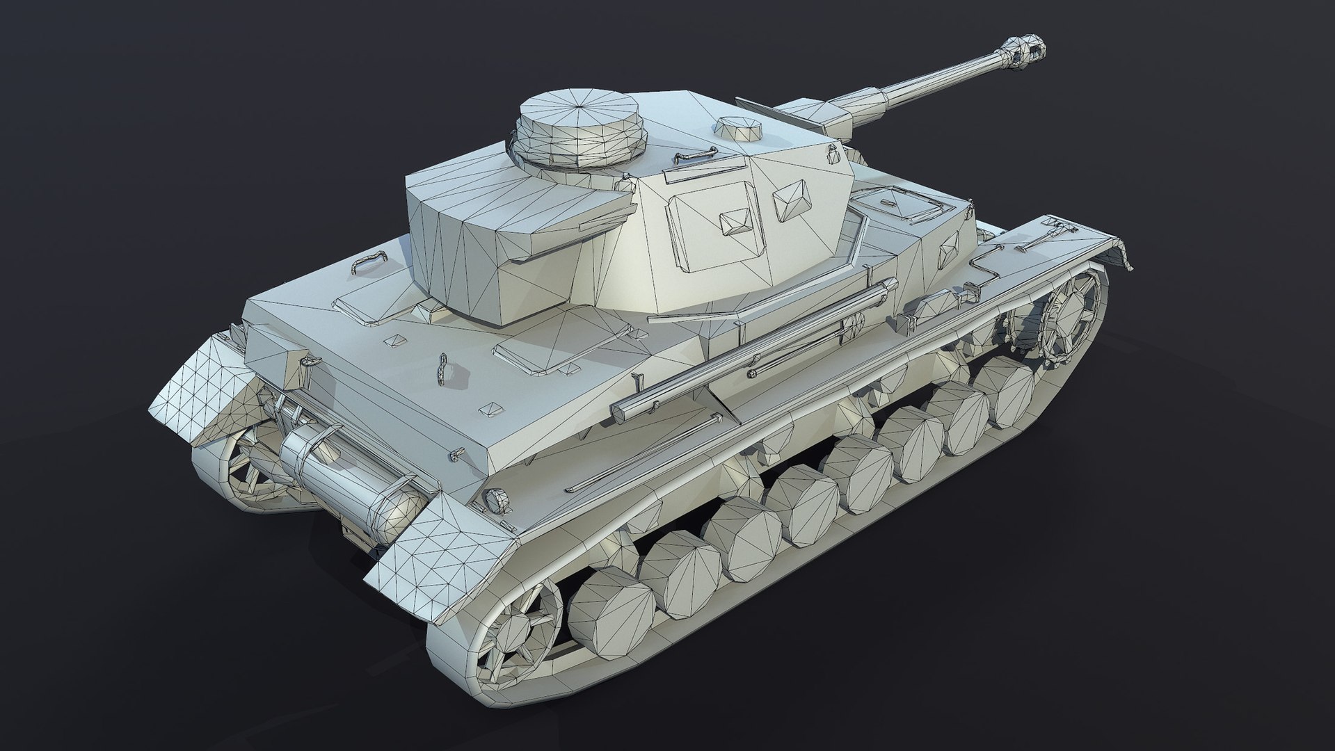 3D Model Pz Iv Low-poly - TurboSquid 1667903