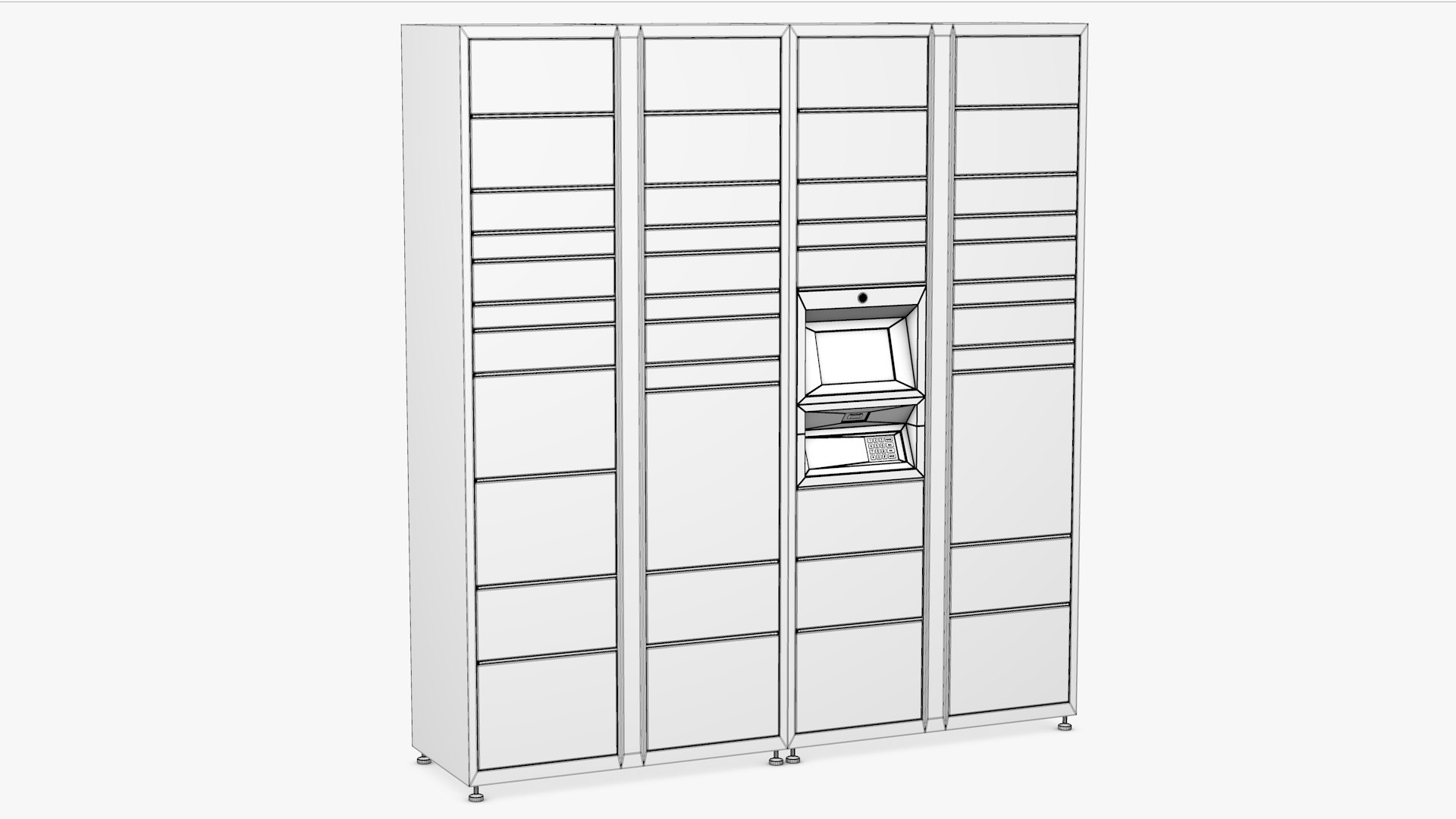 Delivery Lockers Model - TurboSquid 1890657