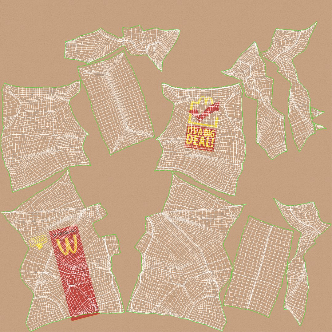 crumpled fast food paper bag max