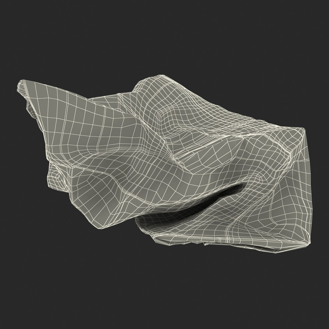 Crumpled Fast Food Paper Bag Max