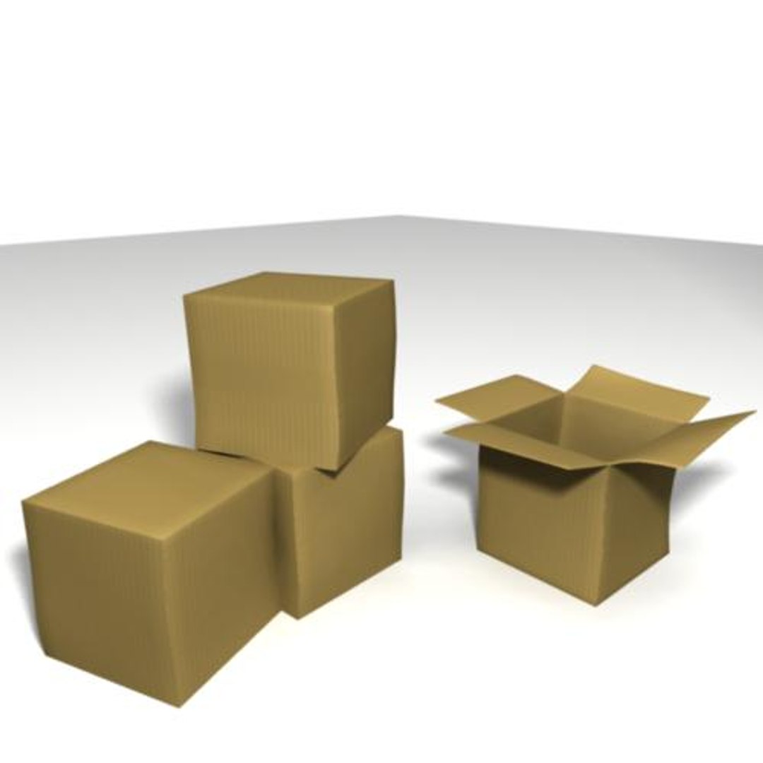 3d Cardboard Boxes