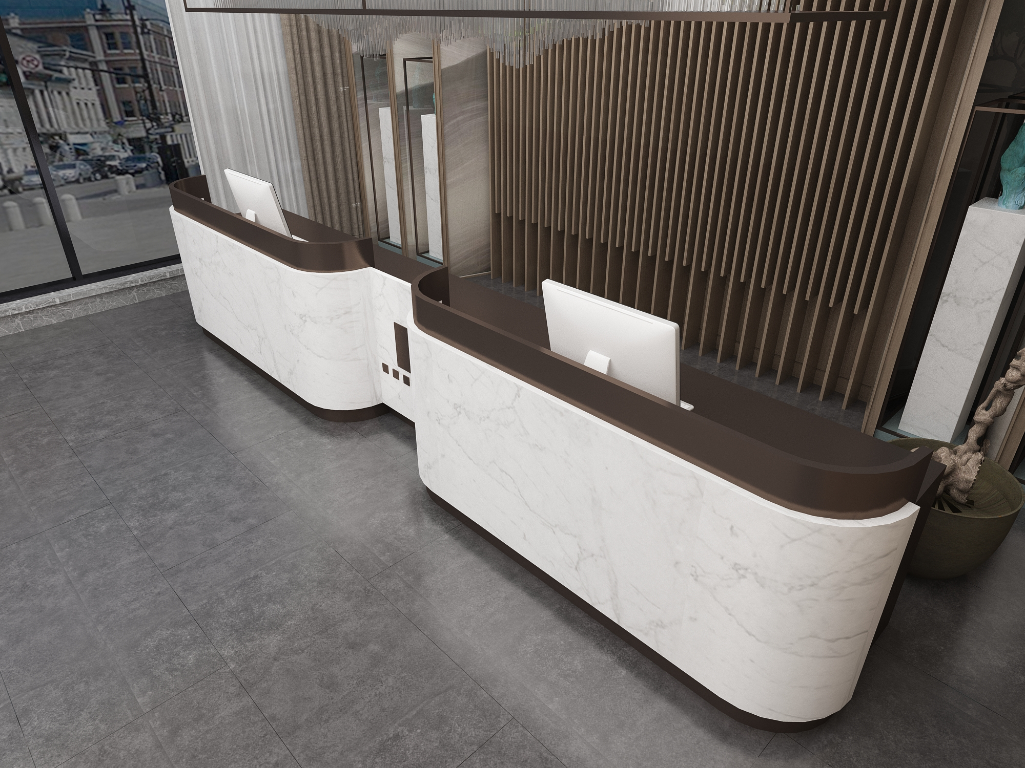 3D model Reception Desk - 015 - TurboSquid 1989267