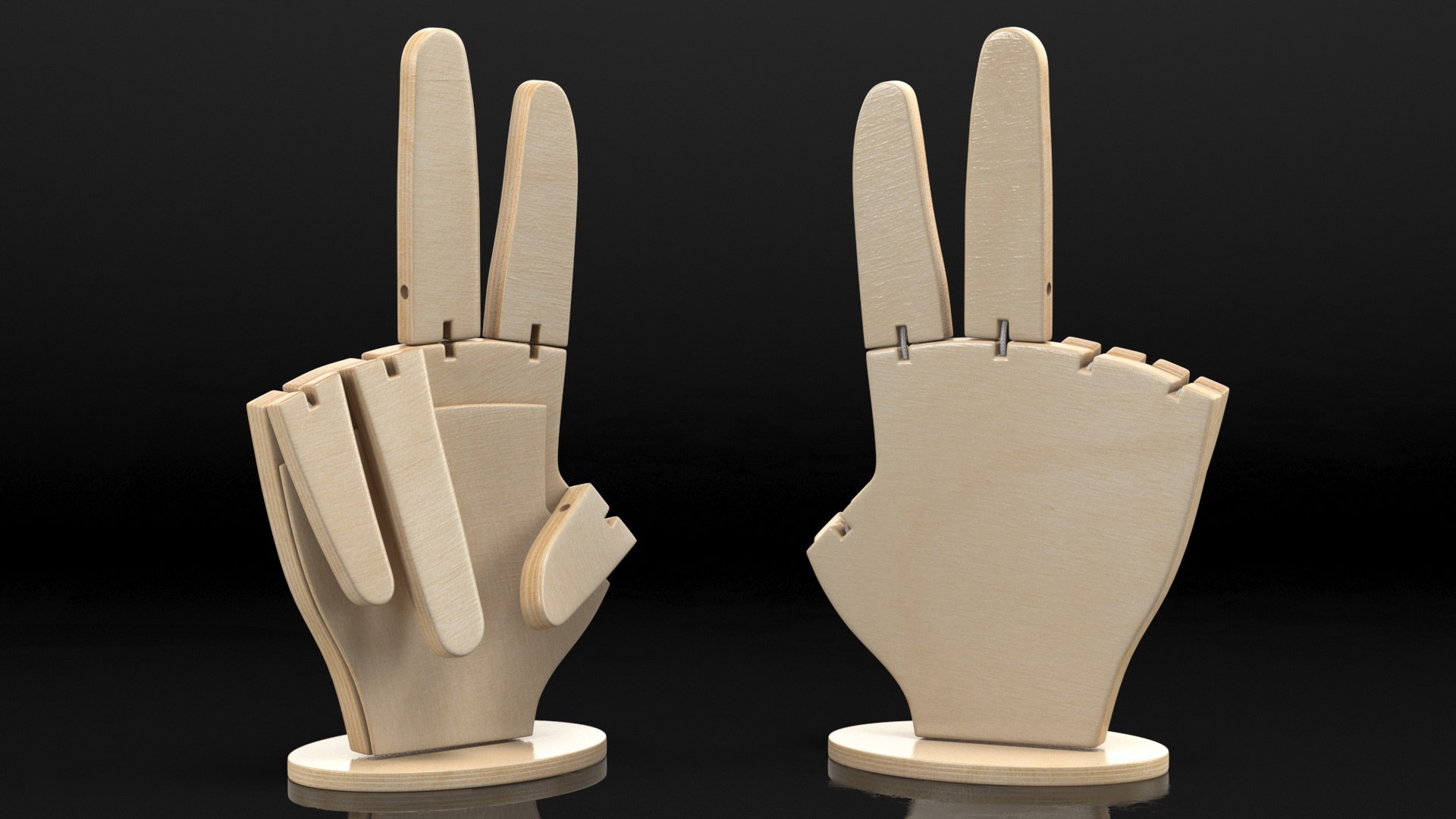 3D Model Peace Hand Symbol - TurboSquid 1818370