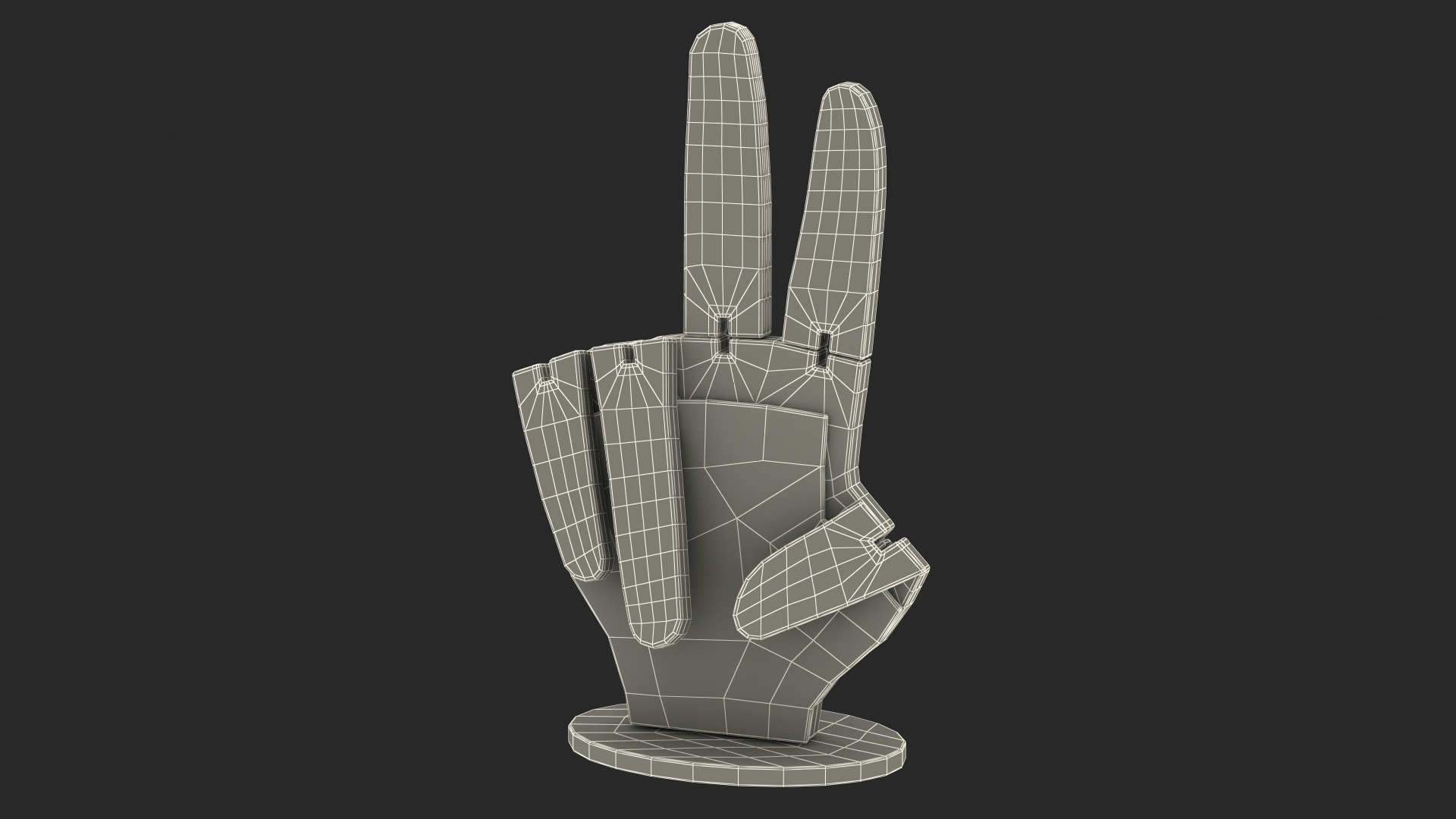 3D Model Peace Hand Symbol - TurboSquid 1818370