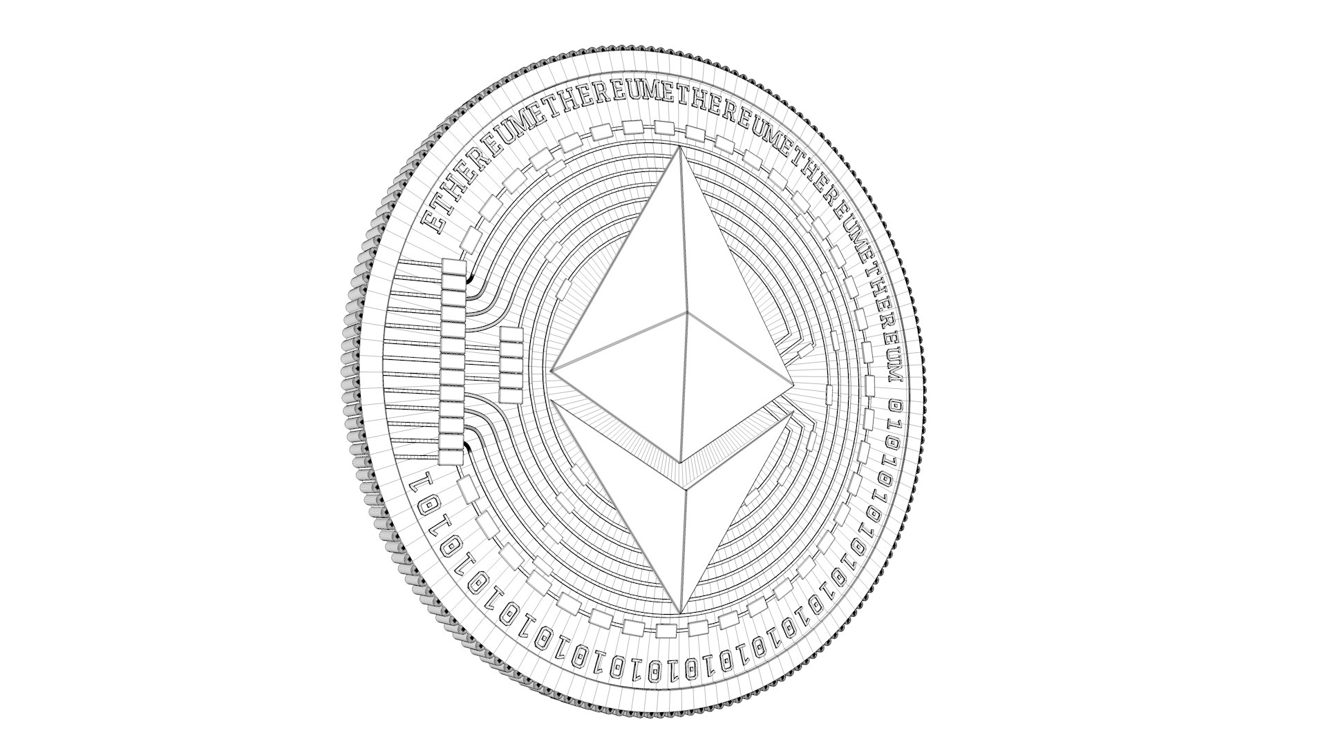 Ethereum Coin 3D Model - TurboSquid 1250449