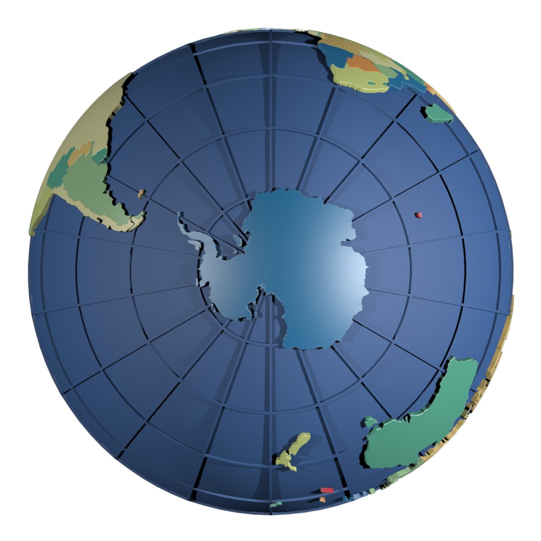 geopolitical globe 2016 political 3d model