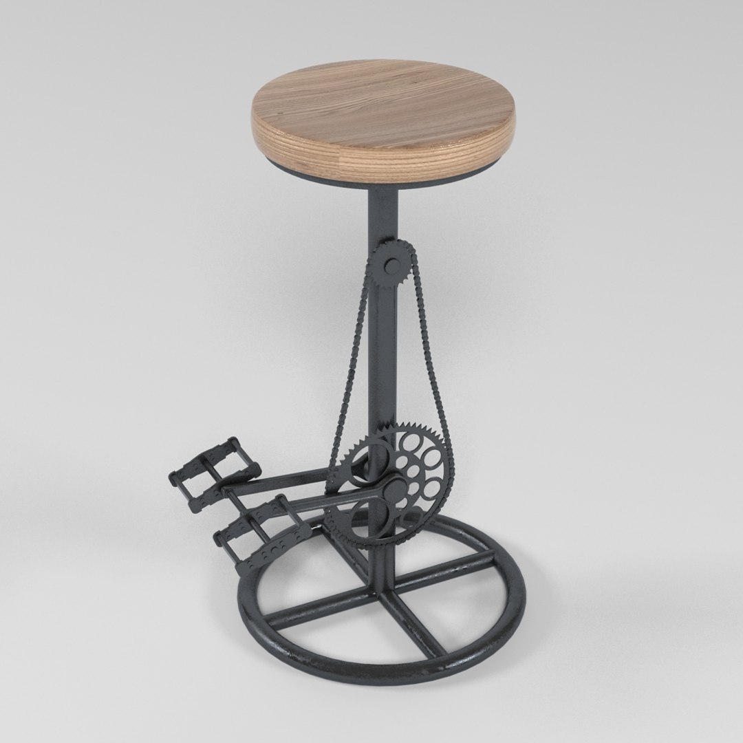3d barstool realistic
