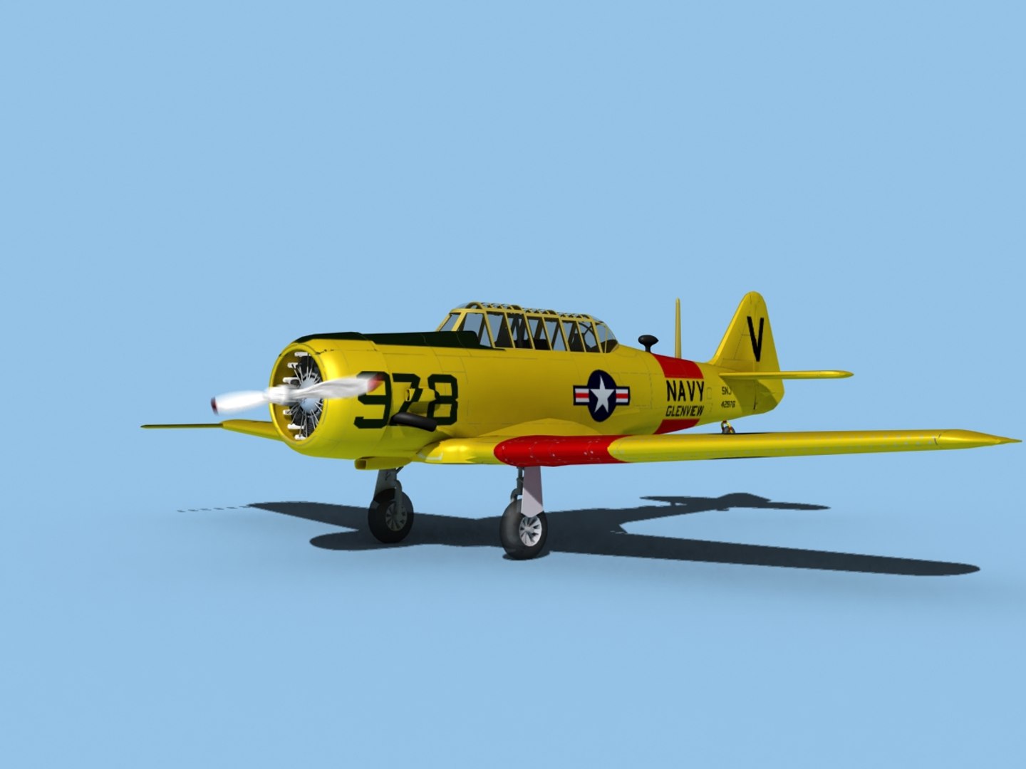 3D Model Snj Harvard North American - TurboSquid 1489645