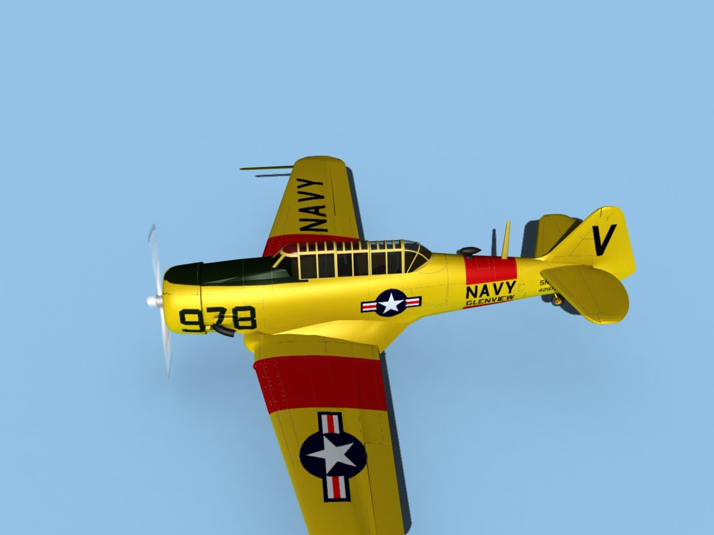 3D Model Snj Harvard North American - TurboSquid 1489645