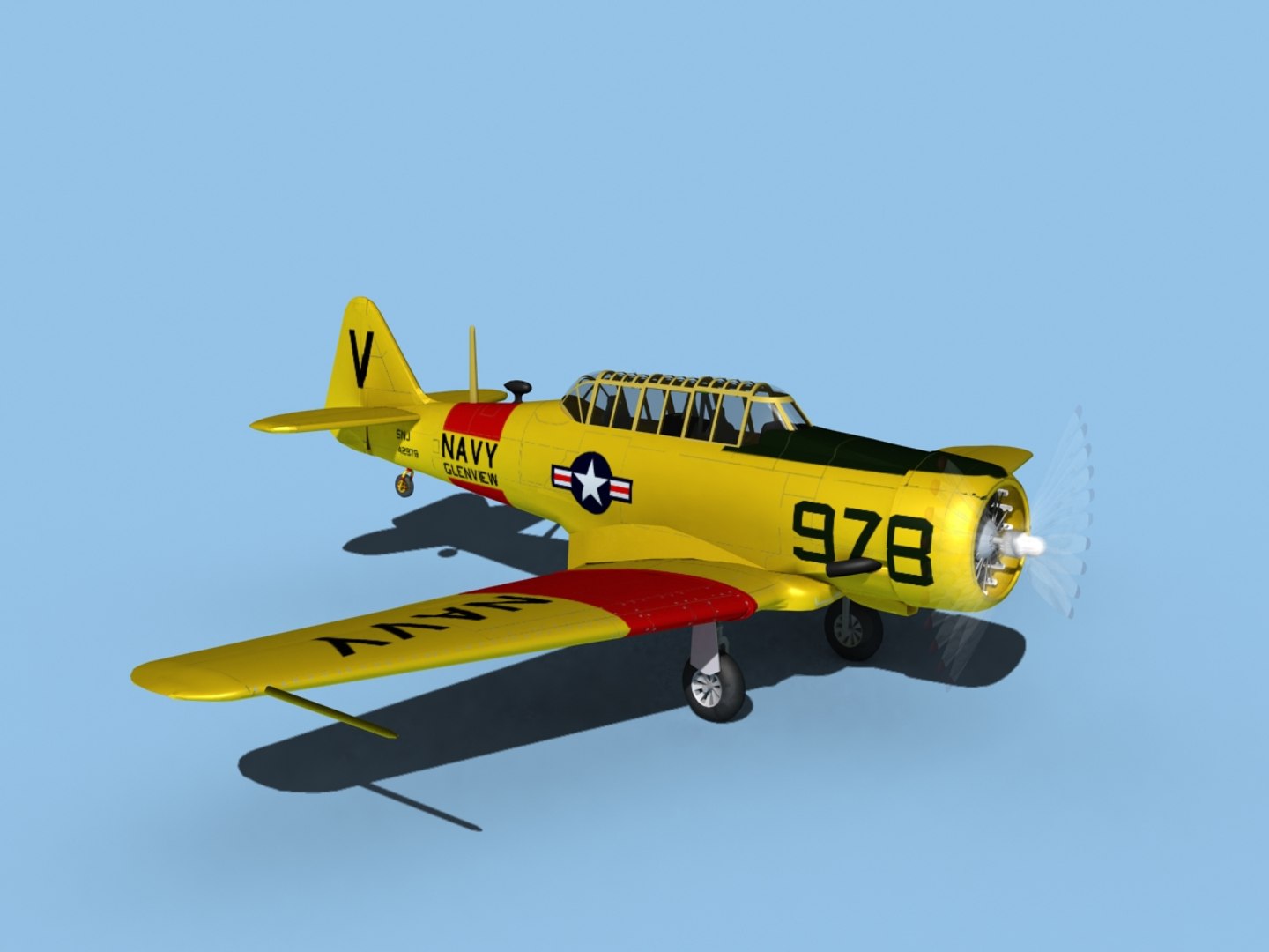 3D Model Snj Harvard North American - TurboSquid 1489645