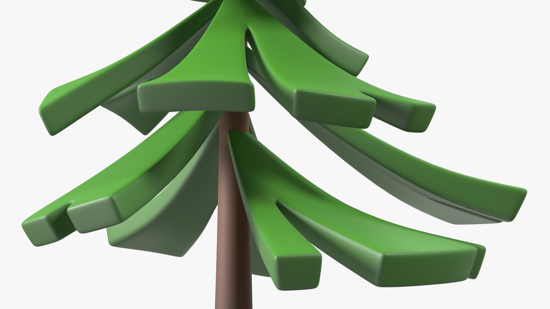 Cartoon Fur Tree Crooked Simple Coloring 3D model - TurboSquid 2169045