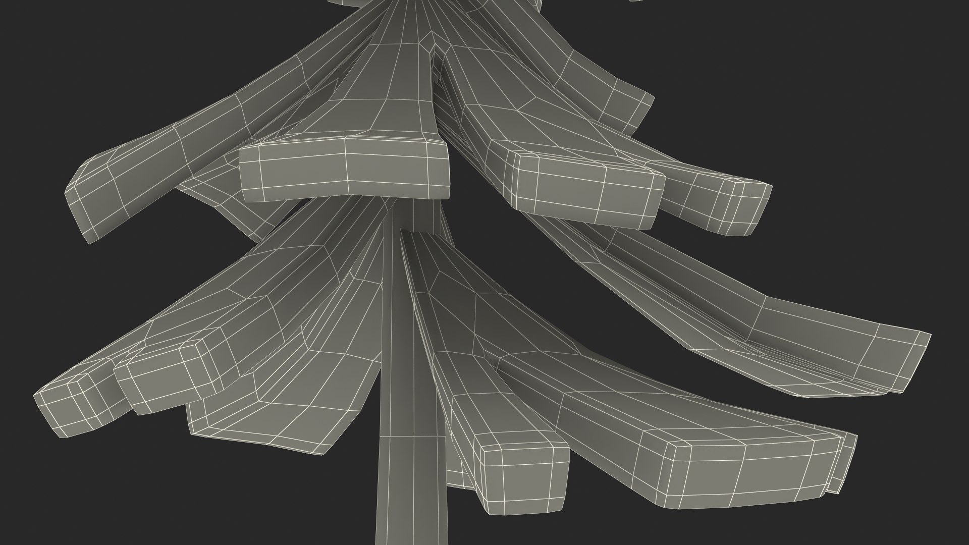 Cartoon Fur Tree Crooked Simple Coloring 3D model - TurboSquid 2169045