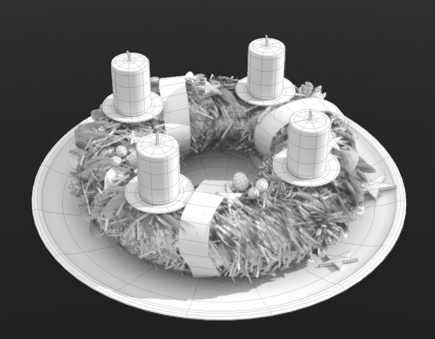3d model advent wreath