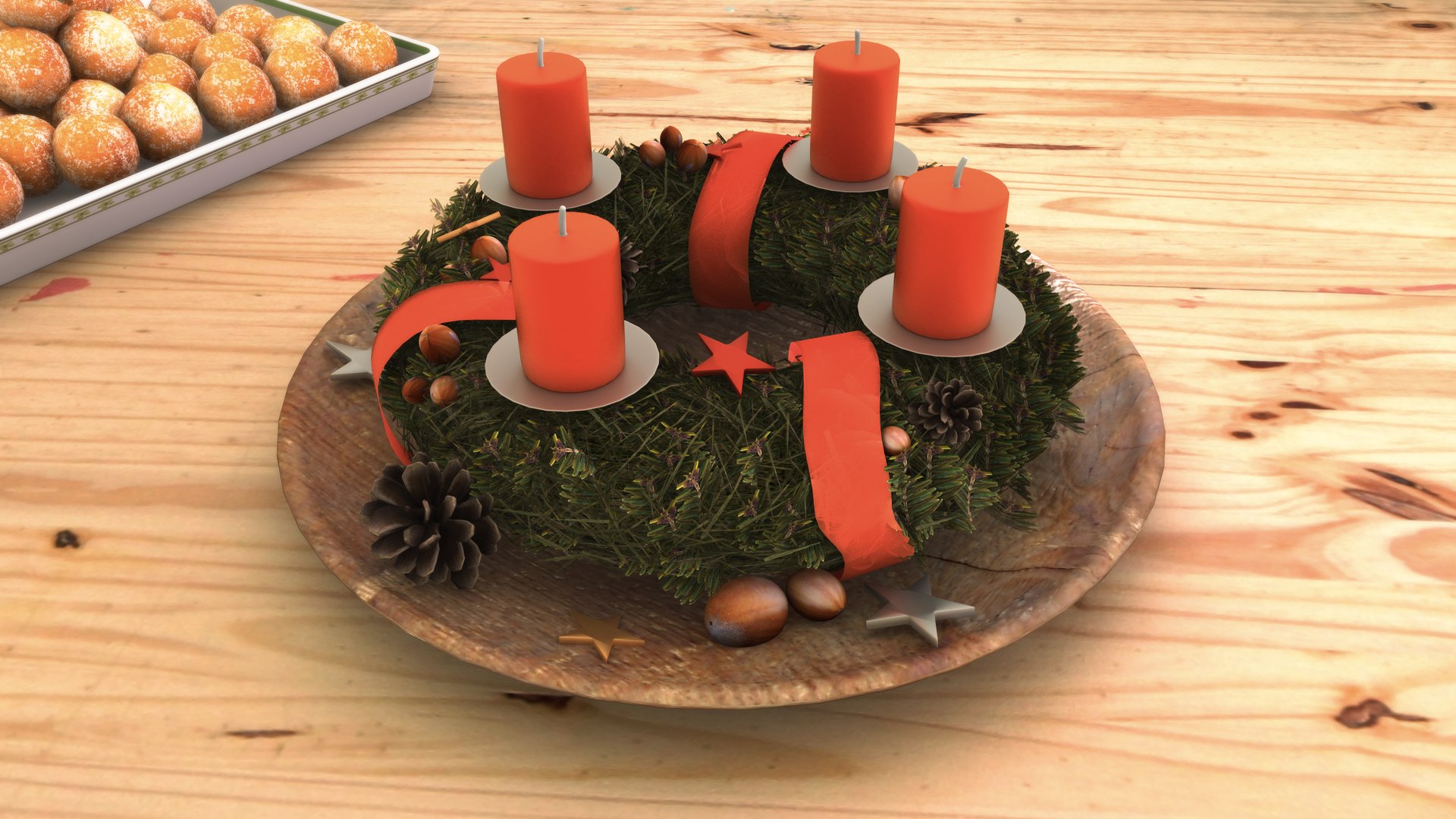 3d model advent wreath