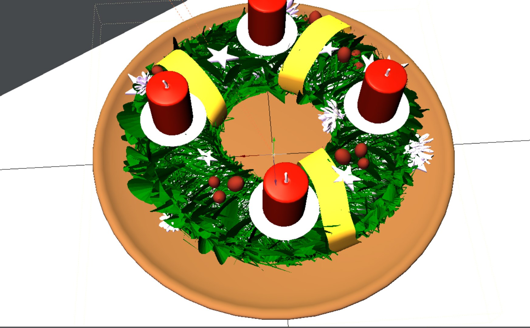 3d model advent wreath