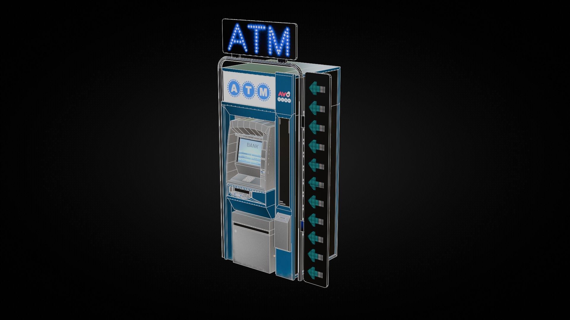 Low Poly ATM Model 3D Model - TurboSquid 2344099