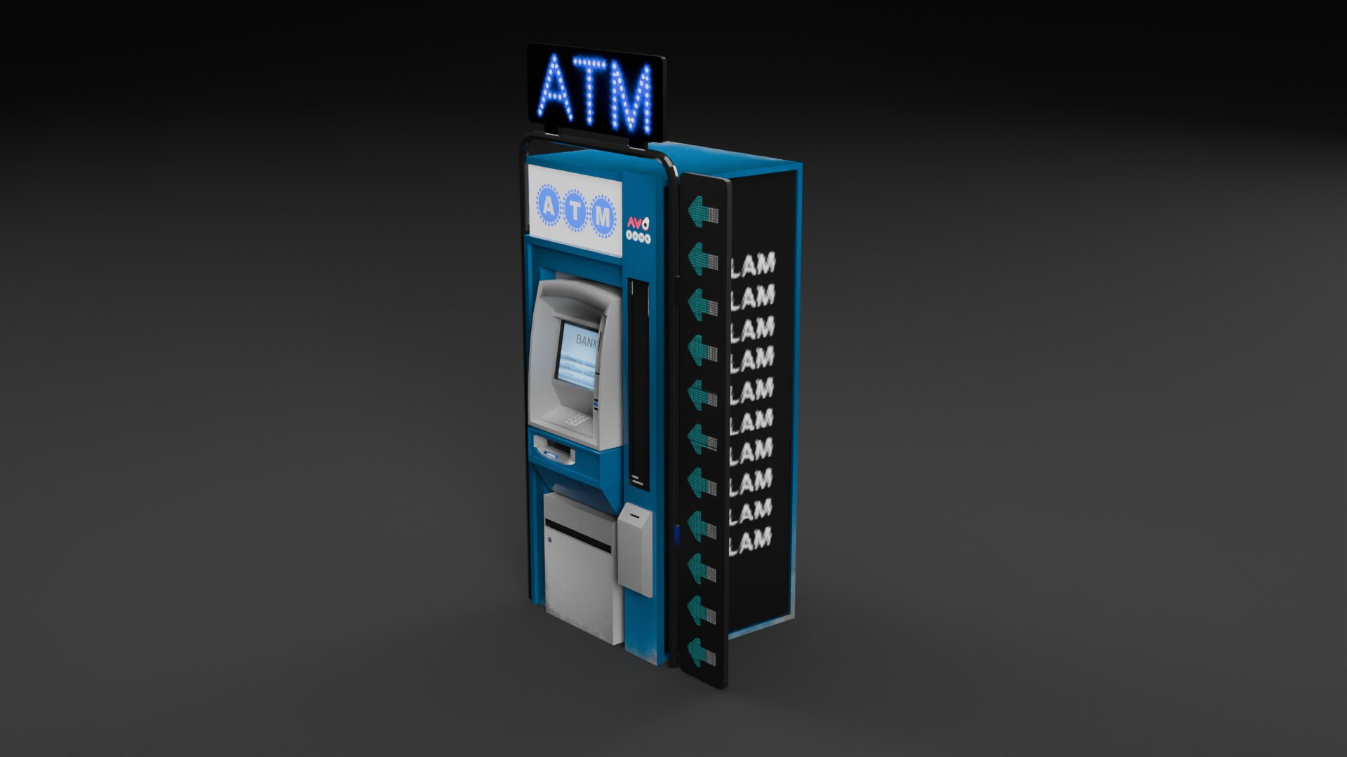 Low Poly ATM Model 3D Model - TurboSquid 2344099