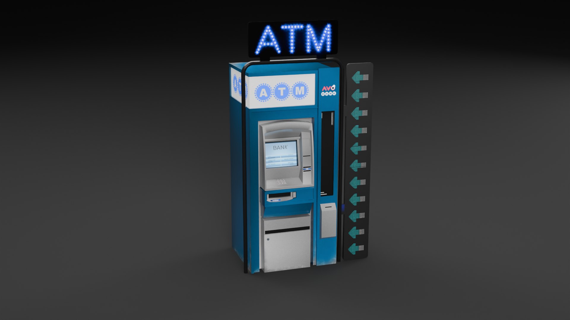 Low Poly ATM Model 3D Model - TurboSquid 2344099