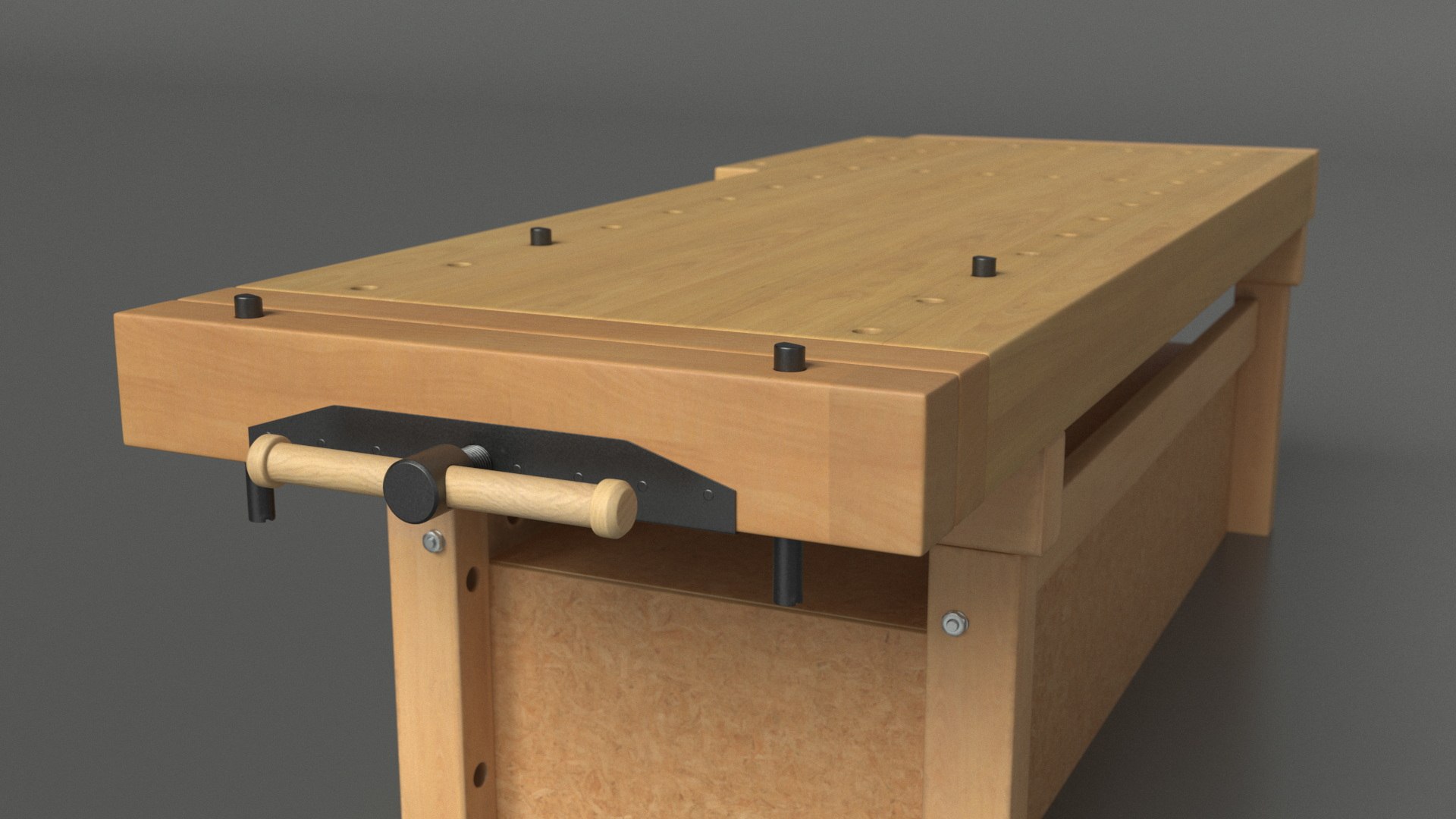 3D Workbench With Drawers And Cabinet Model - TurboSquid 2274445