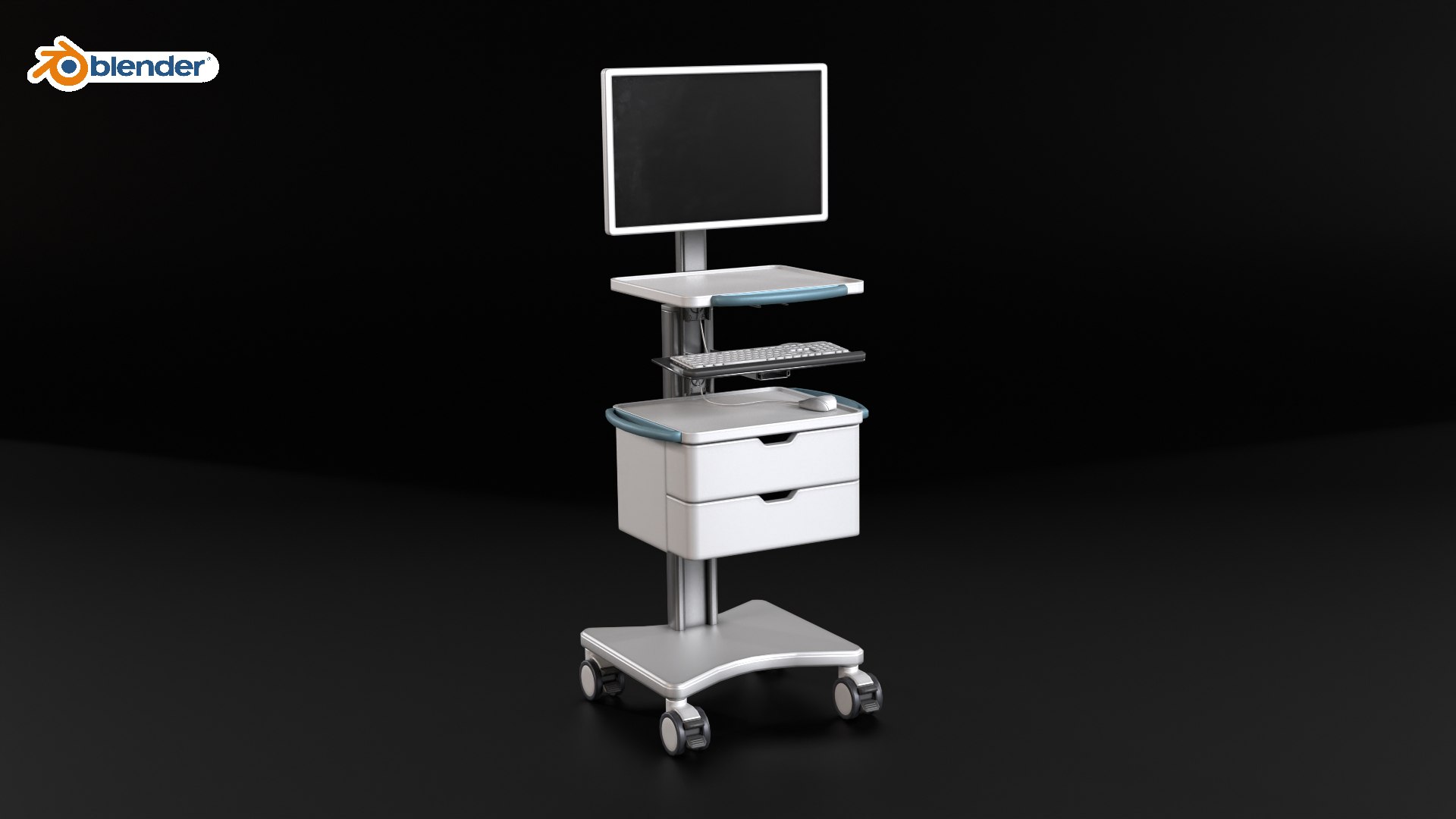 Medical ICU Workstation 1 3D Model - TurboSquid 1816221