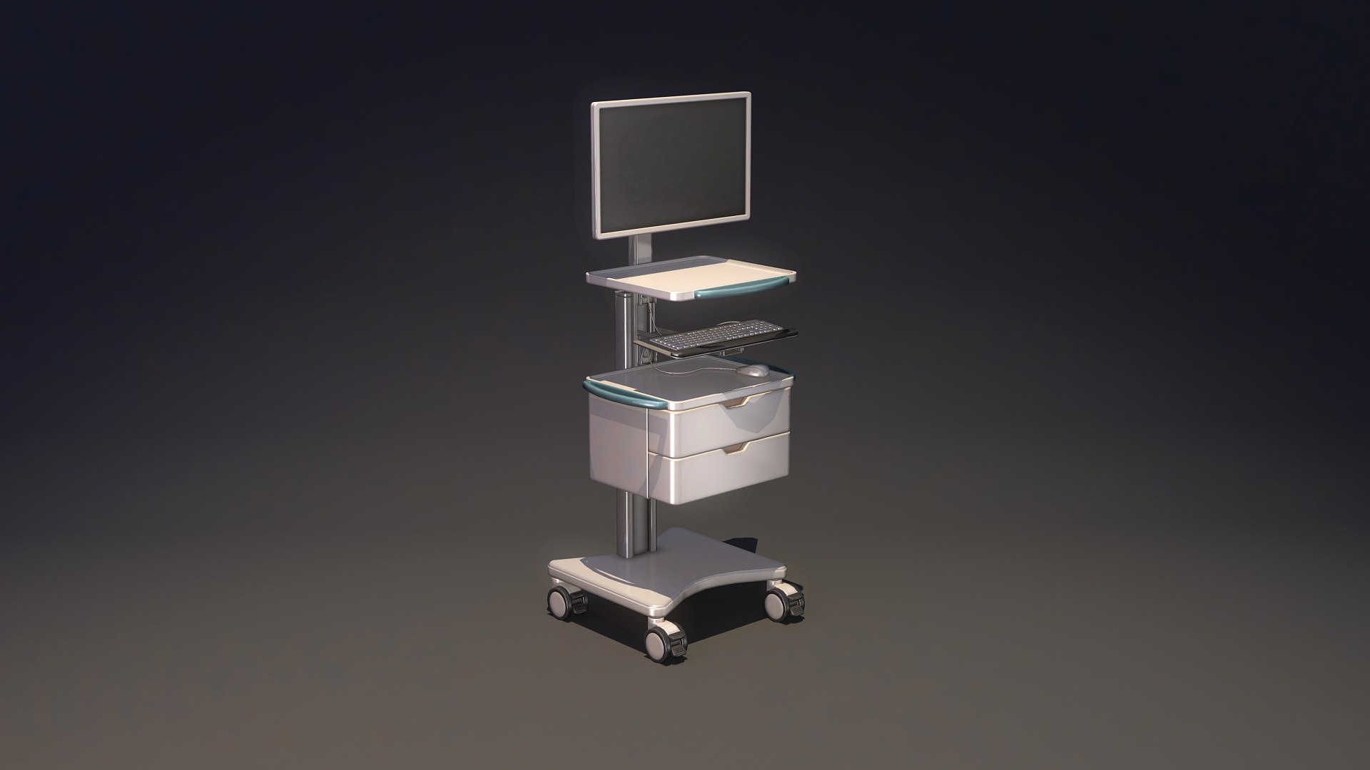 Medical ICU Workstation 1 3D model - TurboSquid 1816221