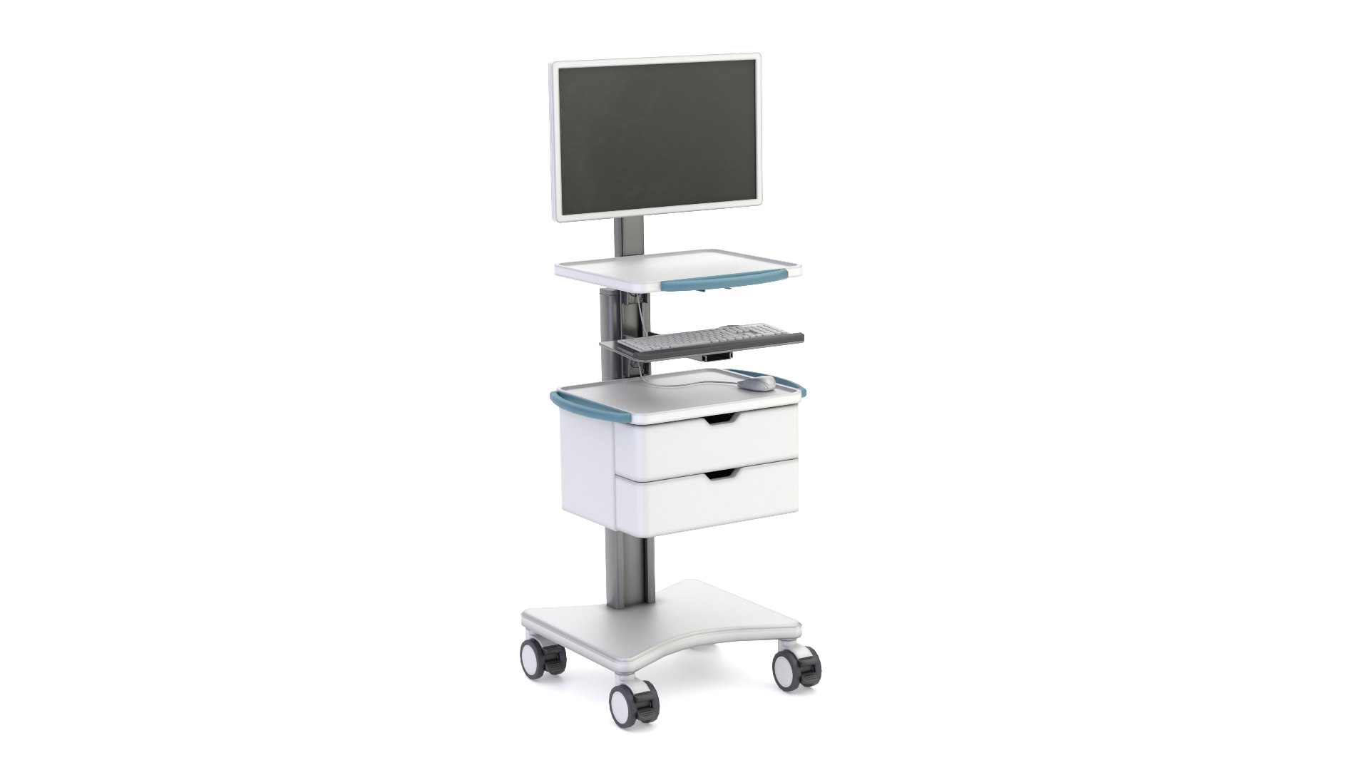 Medical ICU Workstation 1 3D Model - TurboSquid 1816221