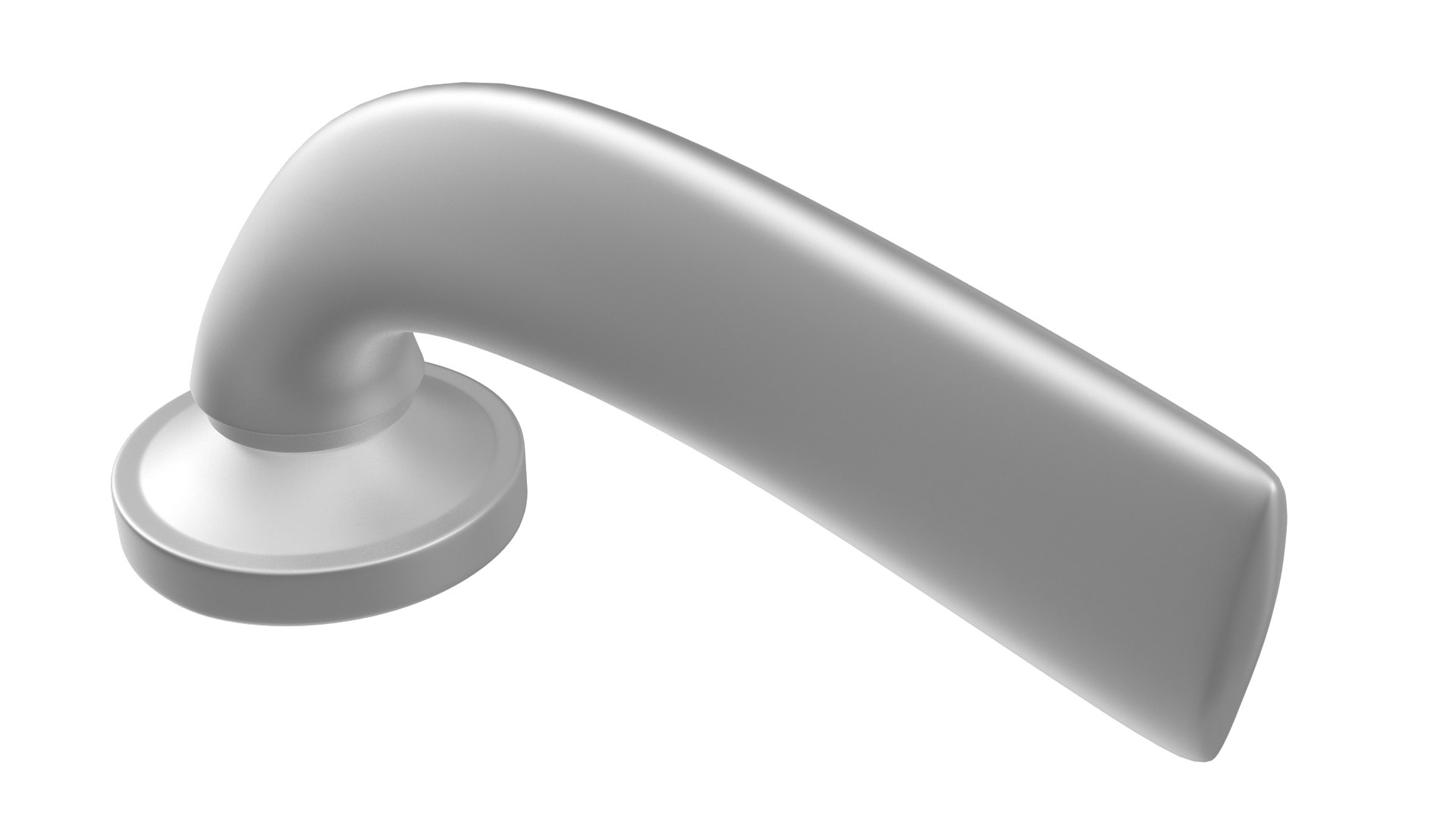 3D Door Handle Rotary Curved Metal - TurboSquid 2235971