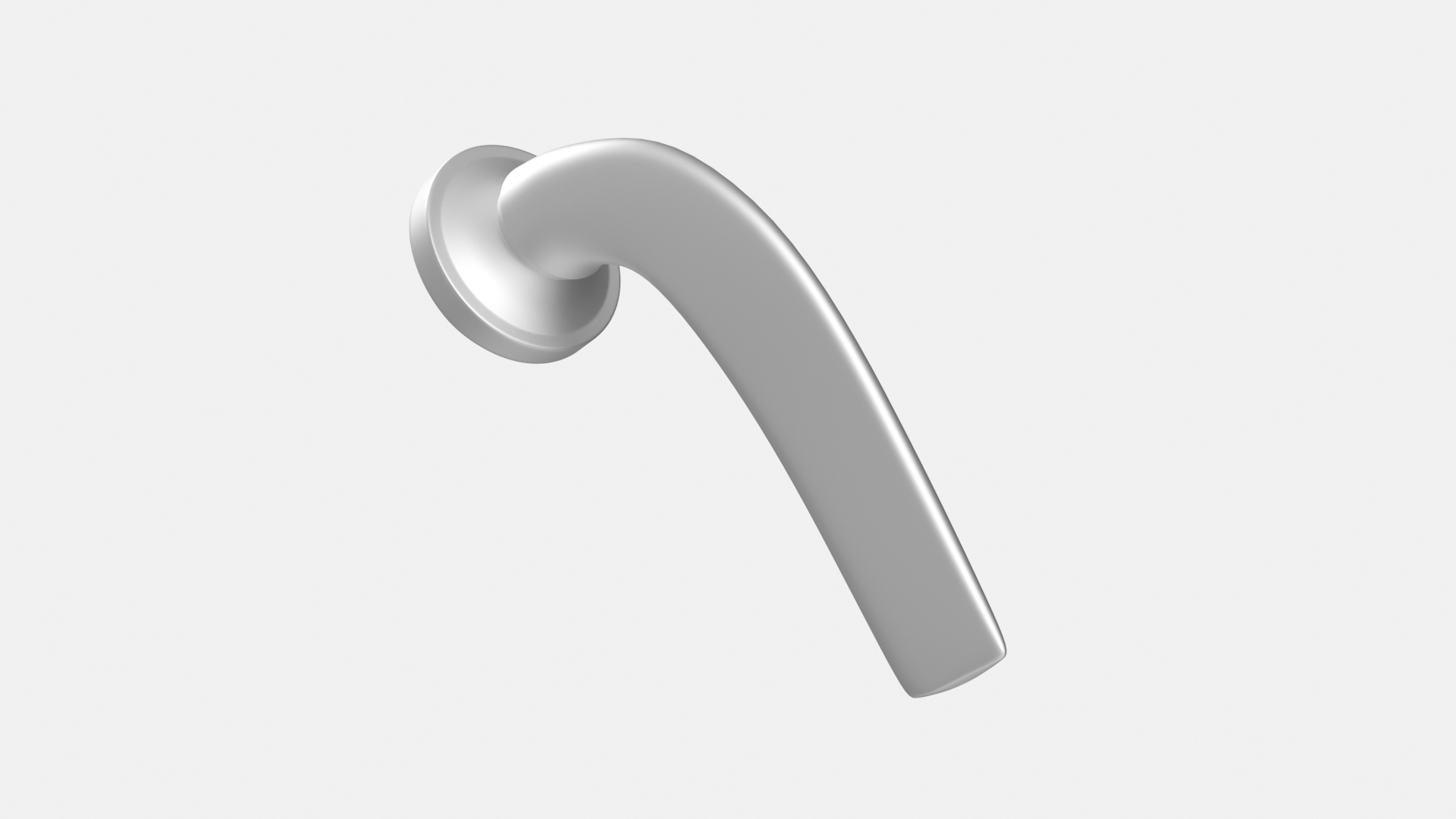 3D Door Handle Rotary Curved Metal - TurboSquid 2235971