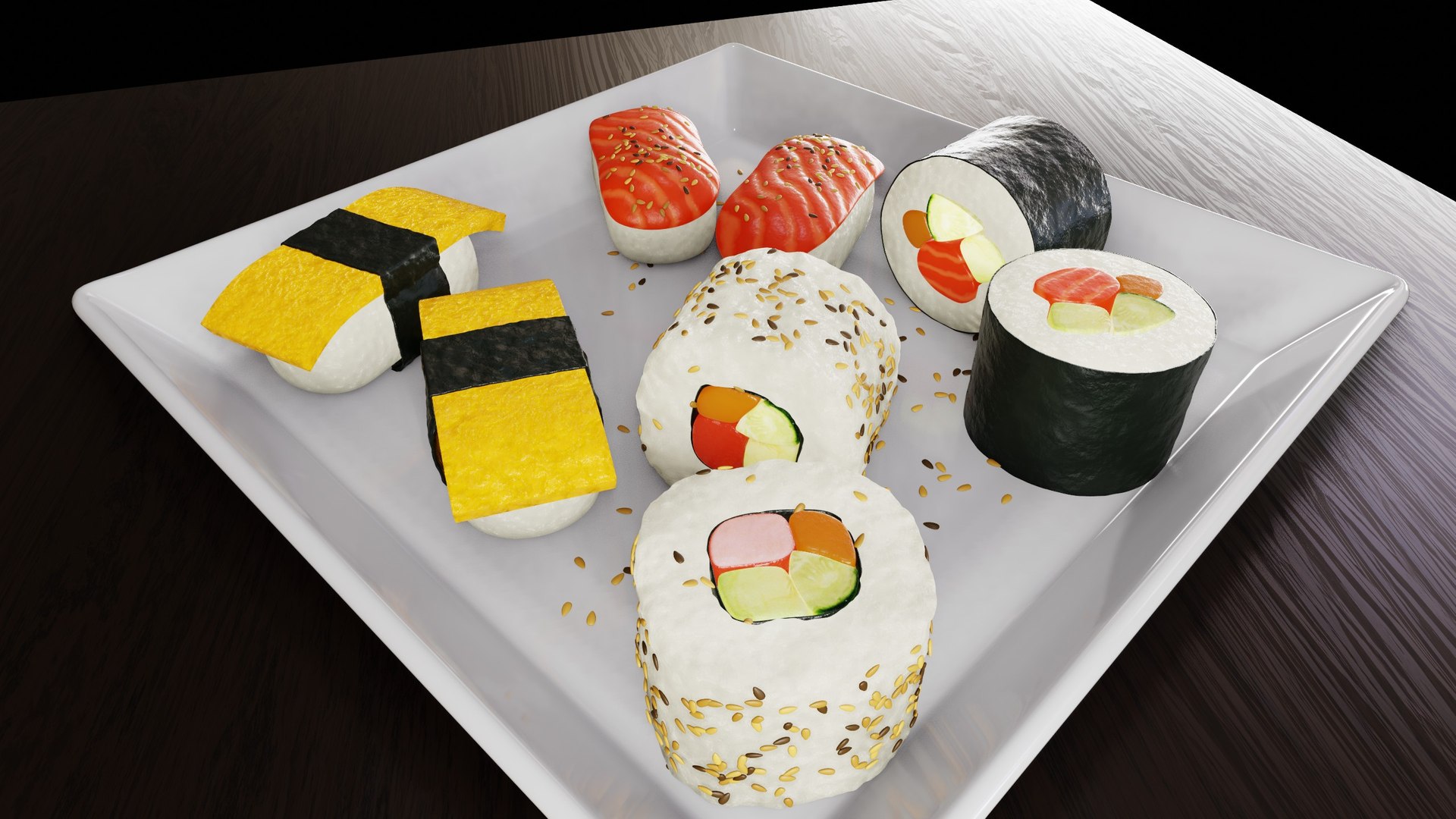 Blender Sushi 3D Model - TurboSquid 2202709